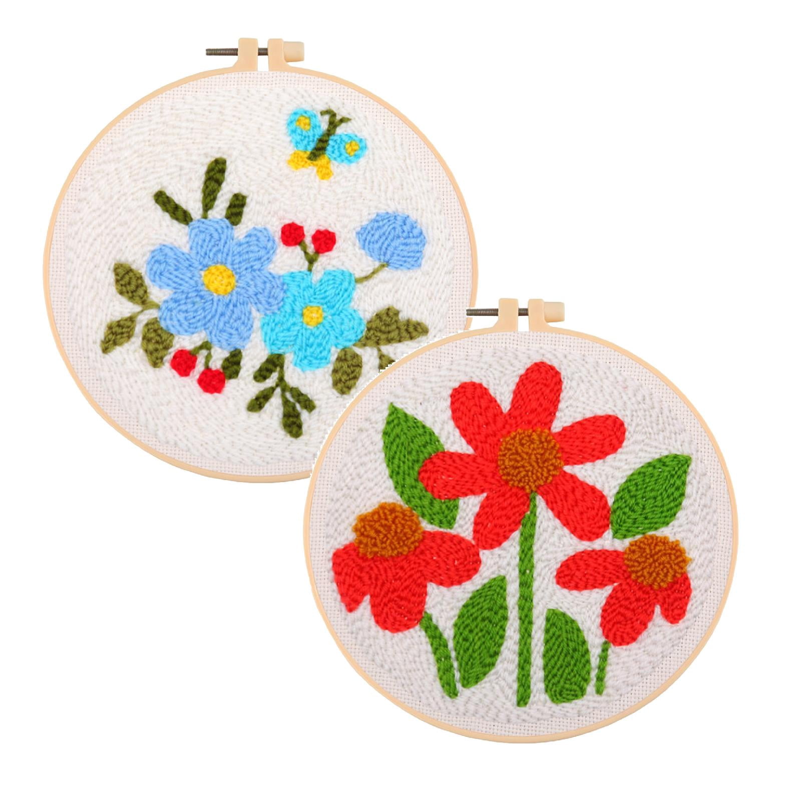 DIY Punch Needle Embroidery Starter Kits for Kids and Adults Beginners ...