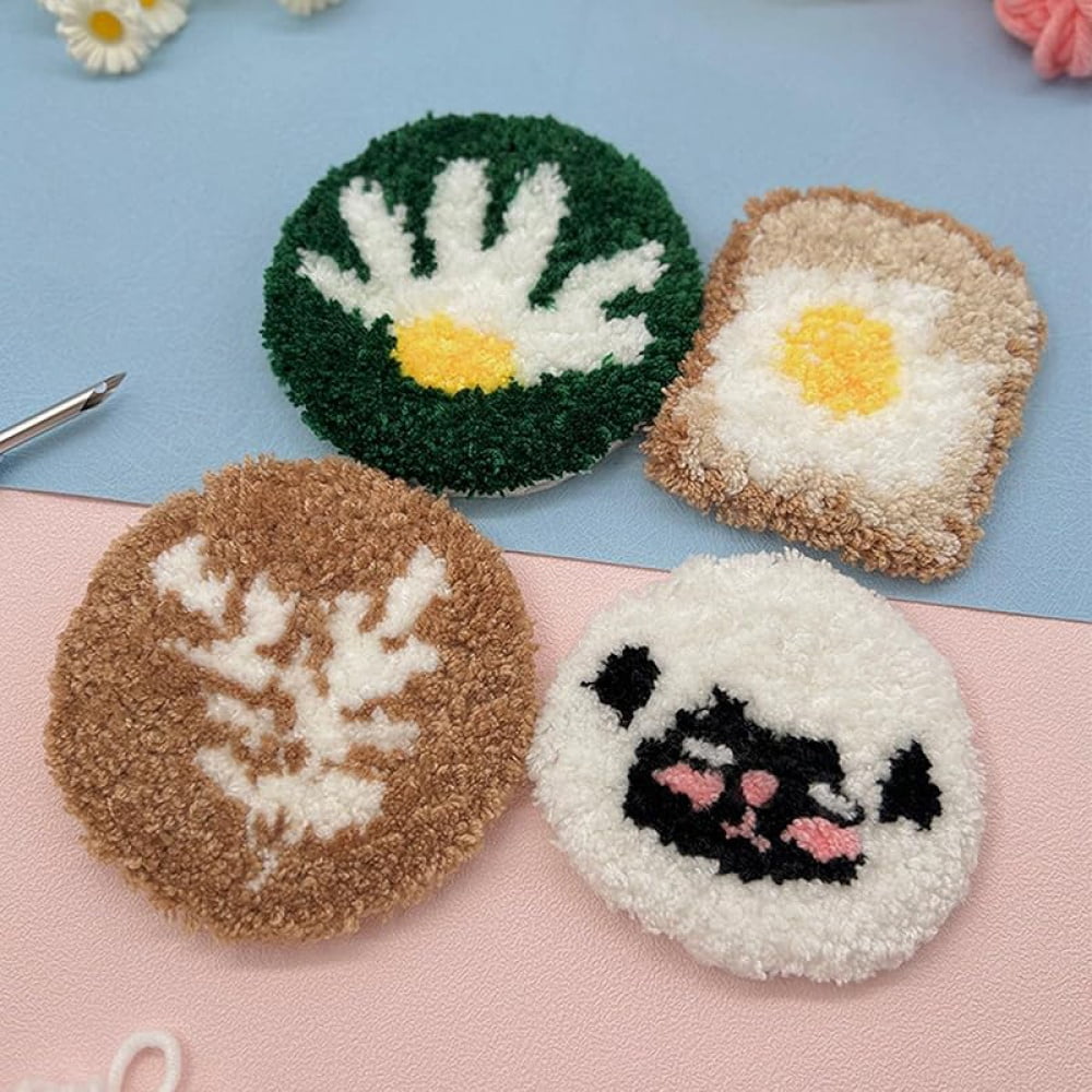 DIY Punch Needle Kit Christmas, Punch Needle Coaster Kit, Punch Needle ...