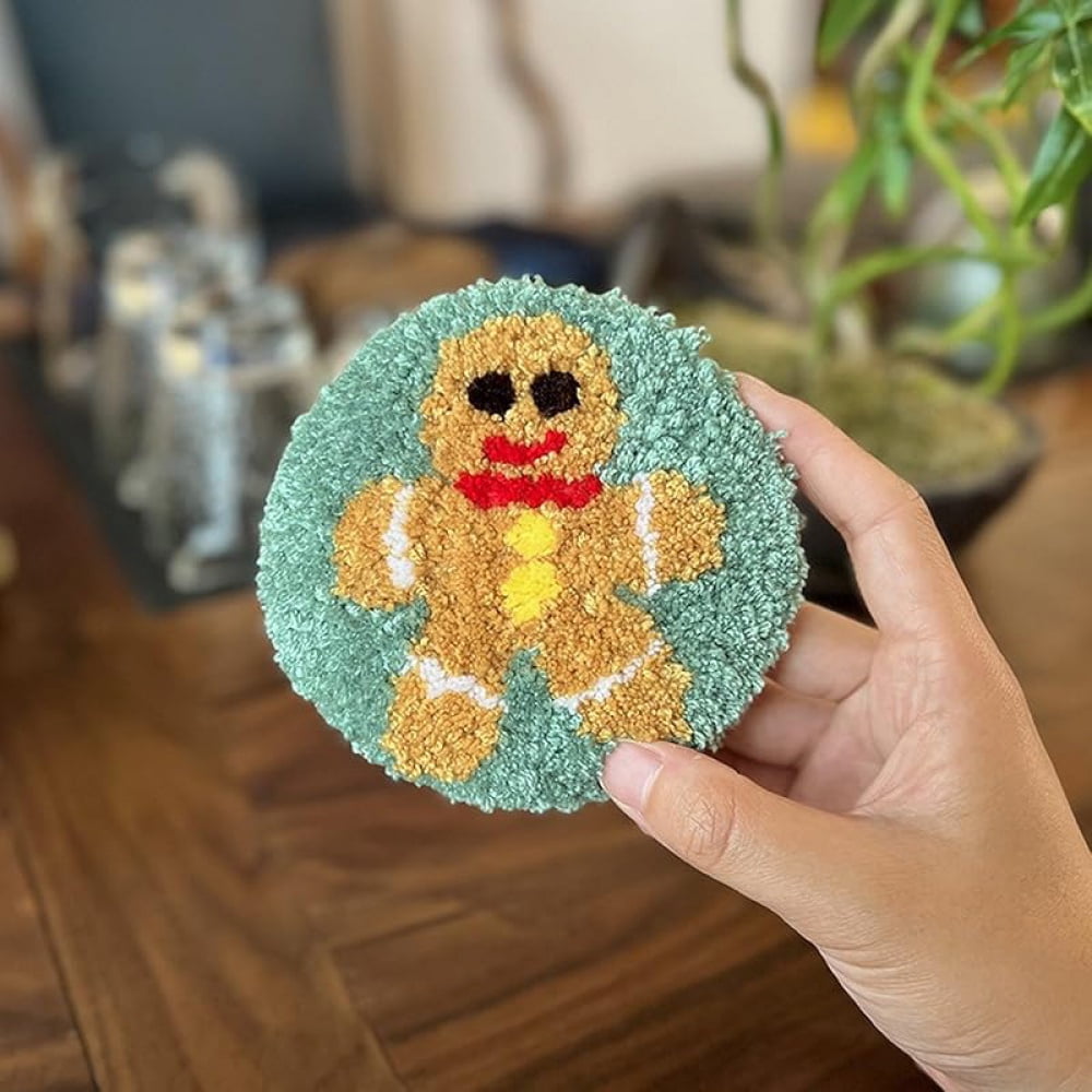 DIY Punch Needle Kit Christmas, Punch Needle Coaster Kit, Punch Needle ...