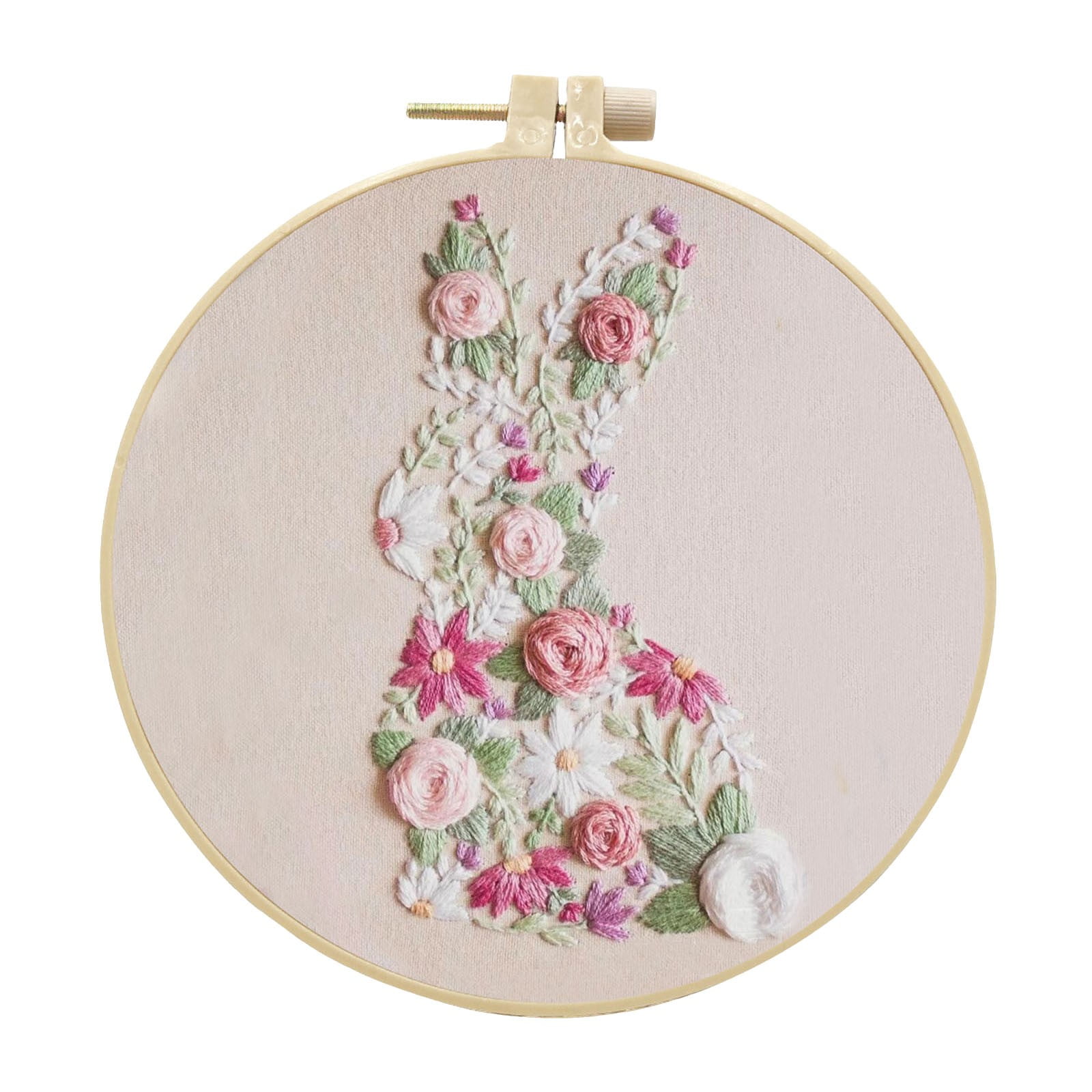 DIY Punch Needle Kit for Beginners Daisy Flower with Hoop Craft Set ...