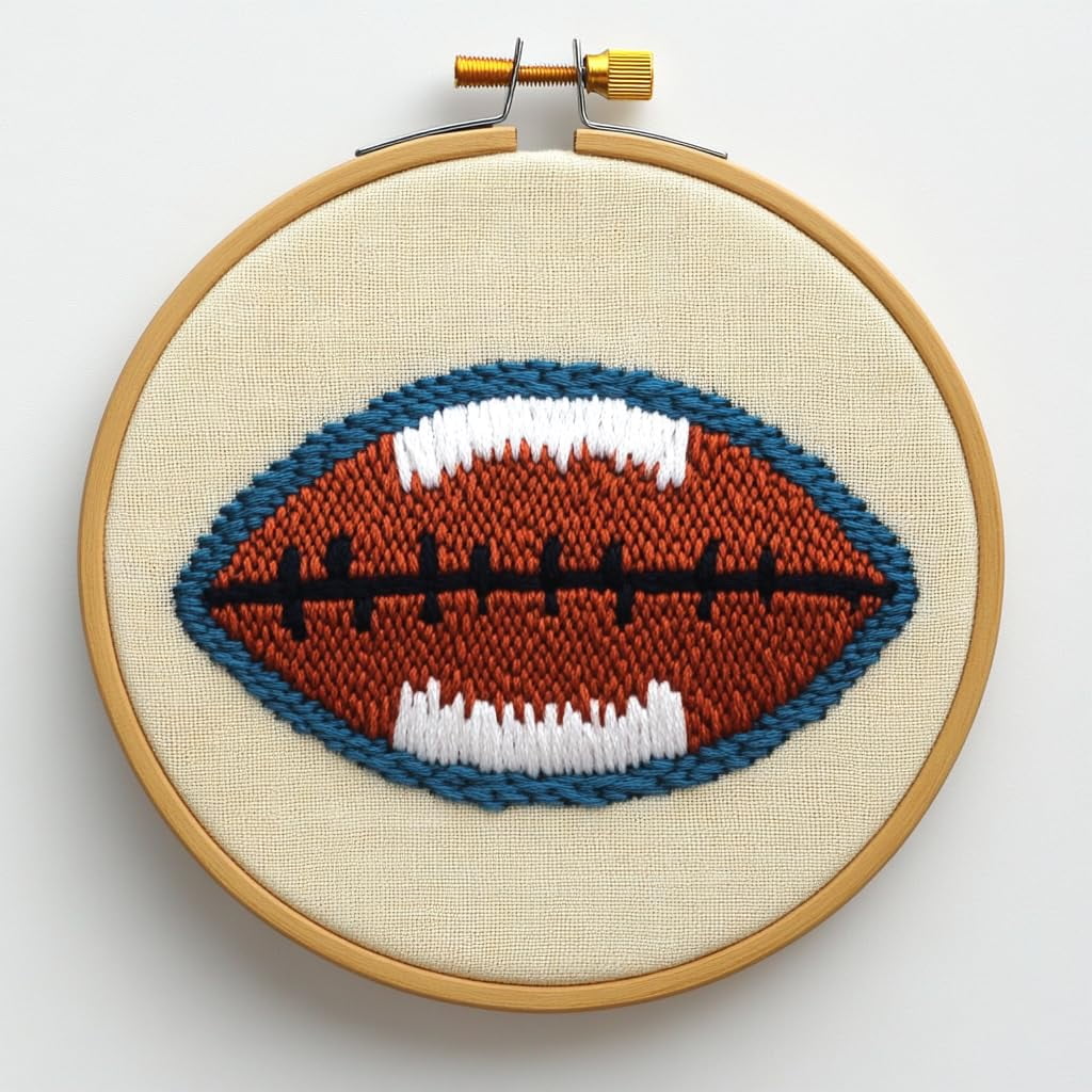 DIY Punch Needle Kits American Football Easy for Beginners Punch Needle ...
