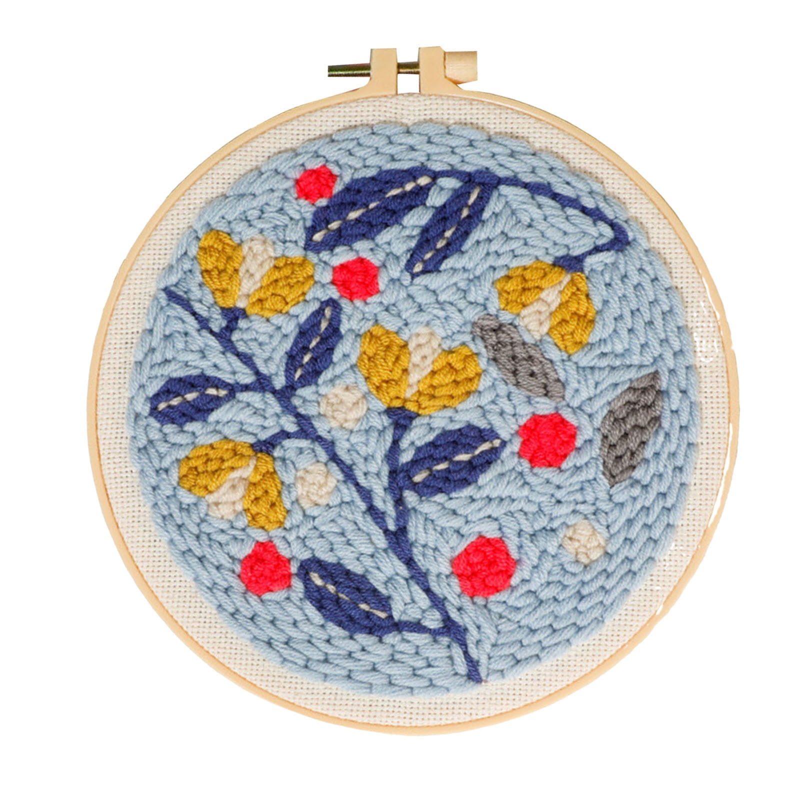 DIY Punch Needle Kits For Beginners Daisy Flower With Hoop Embroidery ...