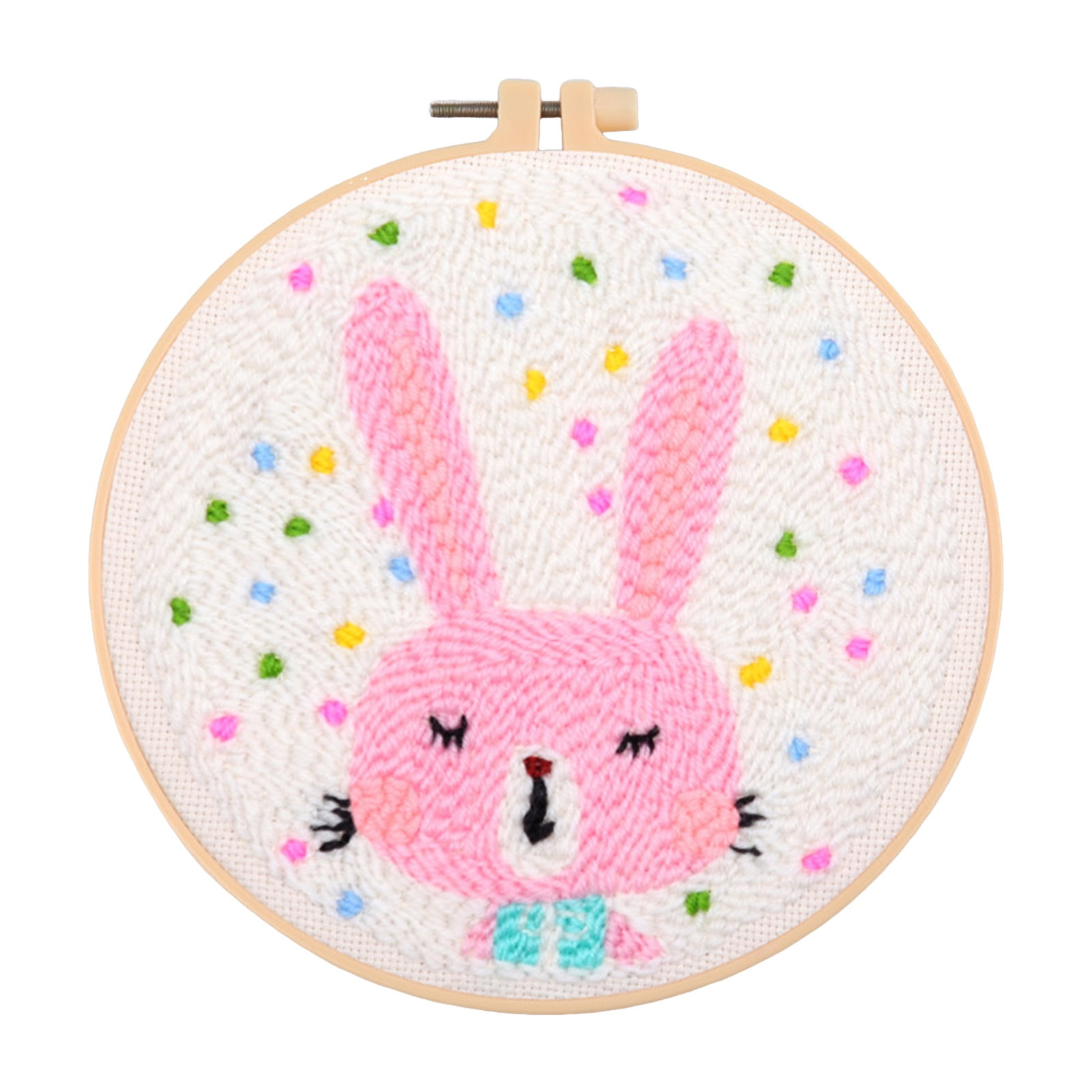 DIY Punch Needle Kits For Beginners Daisy Flower With Hoop Embroidery ...