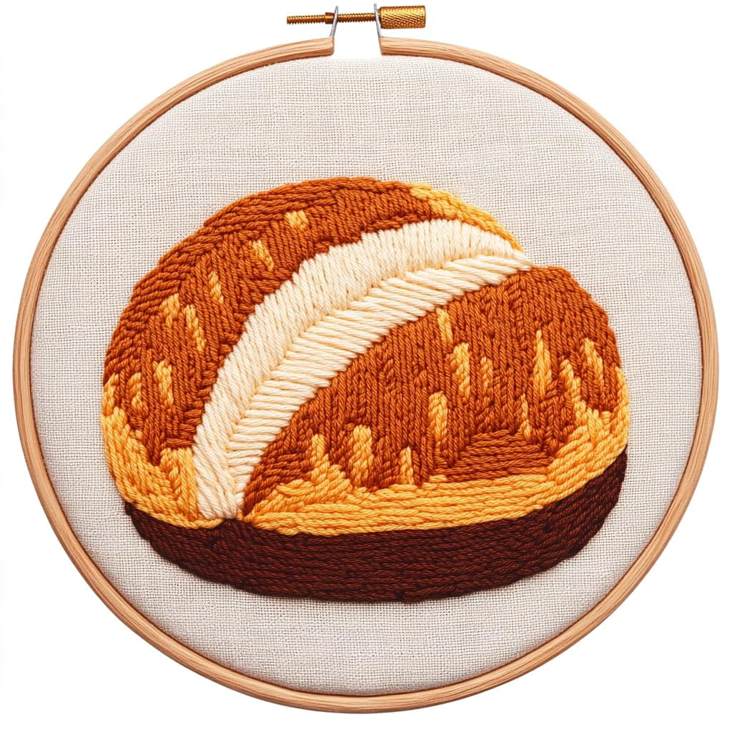 DIY Punch Needle Kits Cartoon Bread Embroidery Punch Needle Starter ...