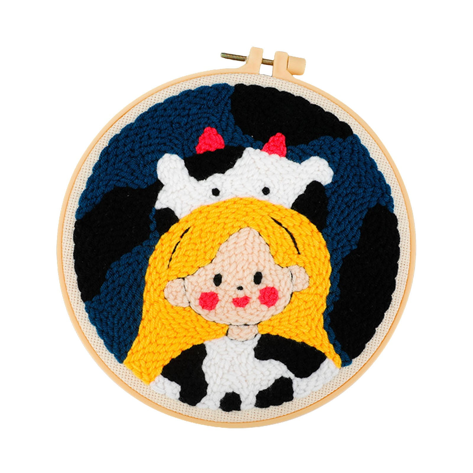 DIY Punch Needle Kits For Beginners Daisy Flower With Hoop Embroidery ...