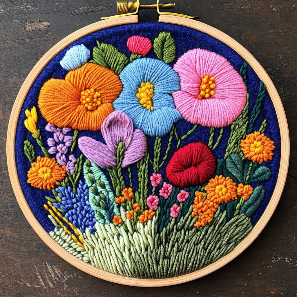 DIY Punch Needle Kits Ochid Flowers Easy for Beginners Punch Needle ...