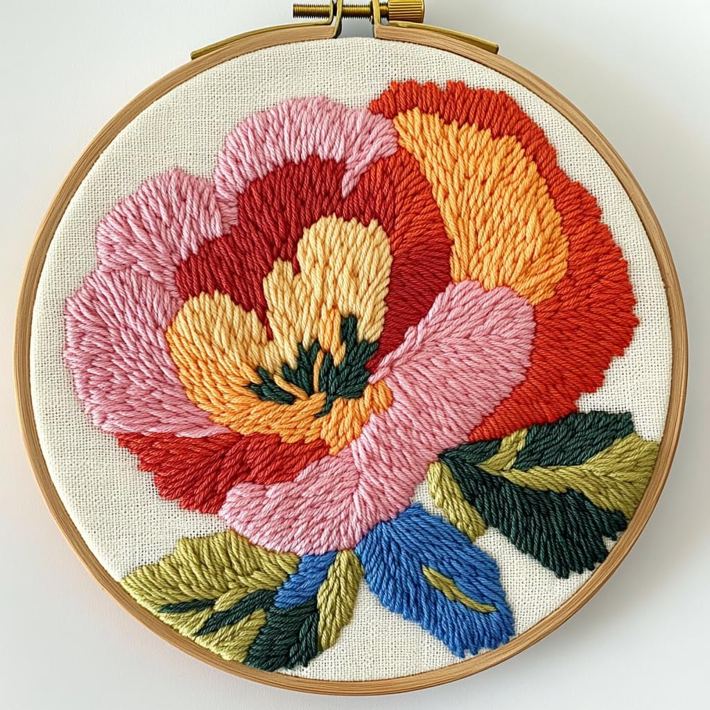 DIY Punch Needle Kits Peony Flowers Easy for Beginners Punch Needle ...