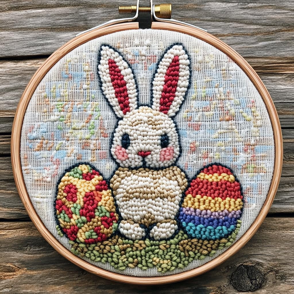 DIY Punch Needle Kits Rabbit and Easter Eggs Easy for Beginners Punch ...