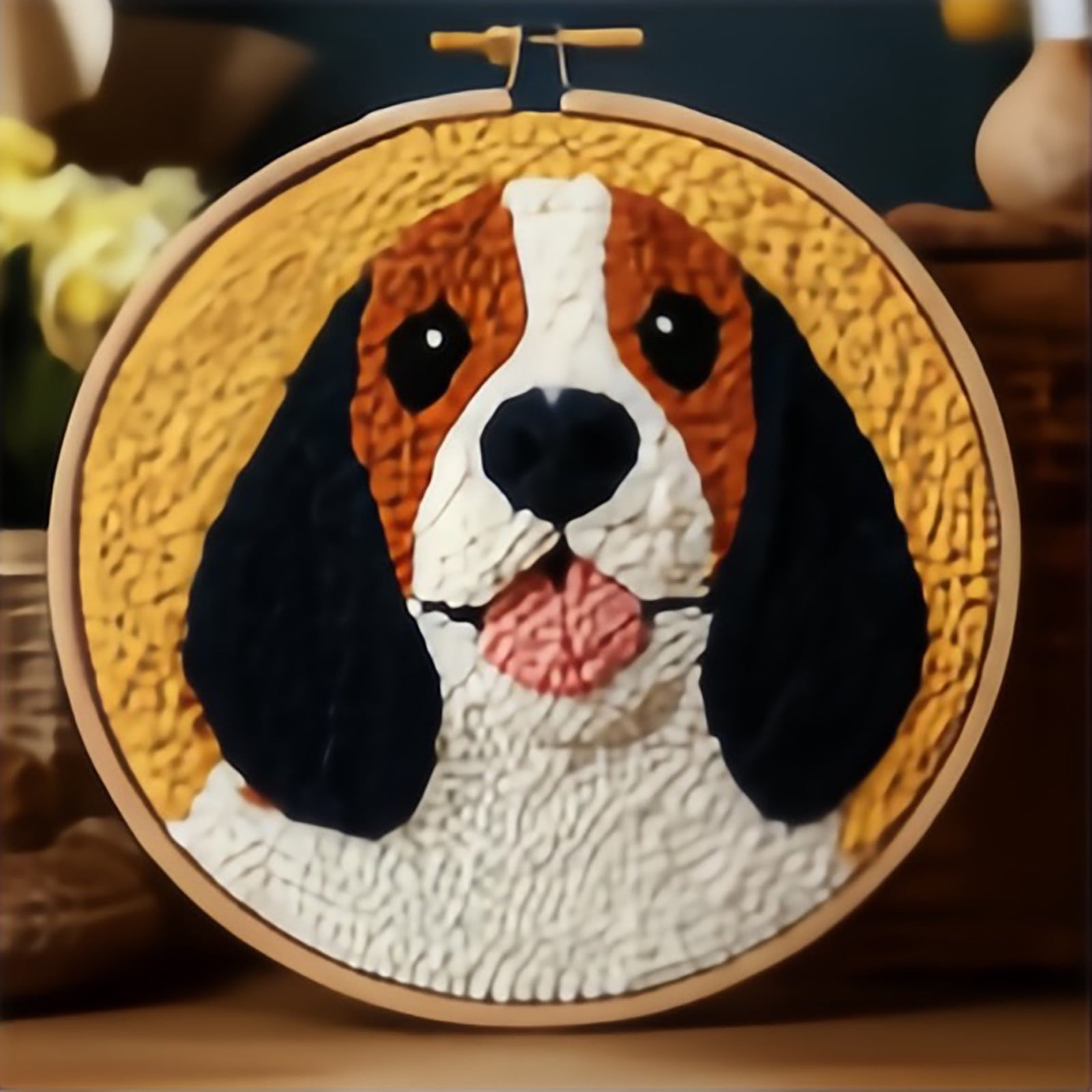 DIY Punch Needle Kits for Beginners Highland Cow with Hoop Embroidery ...