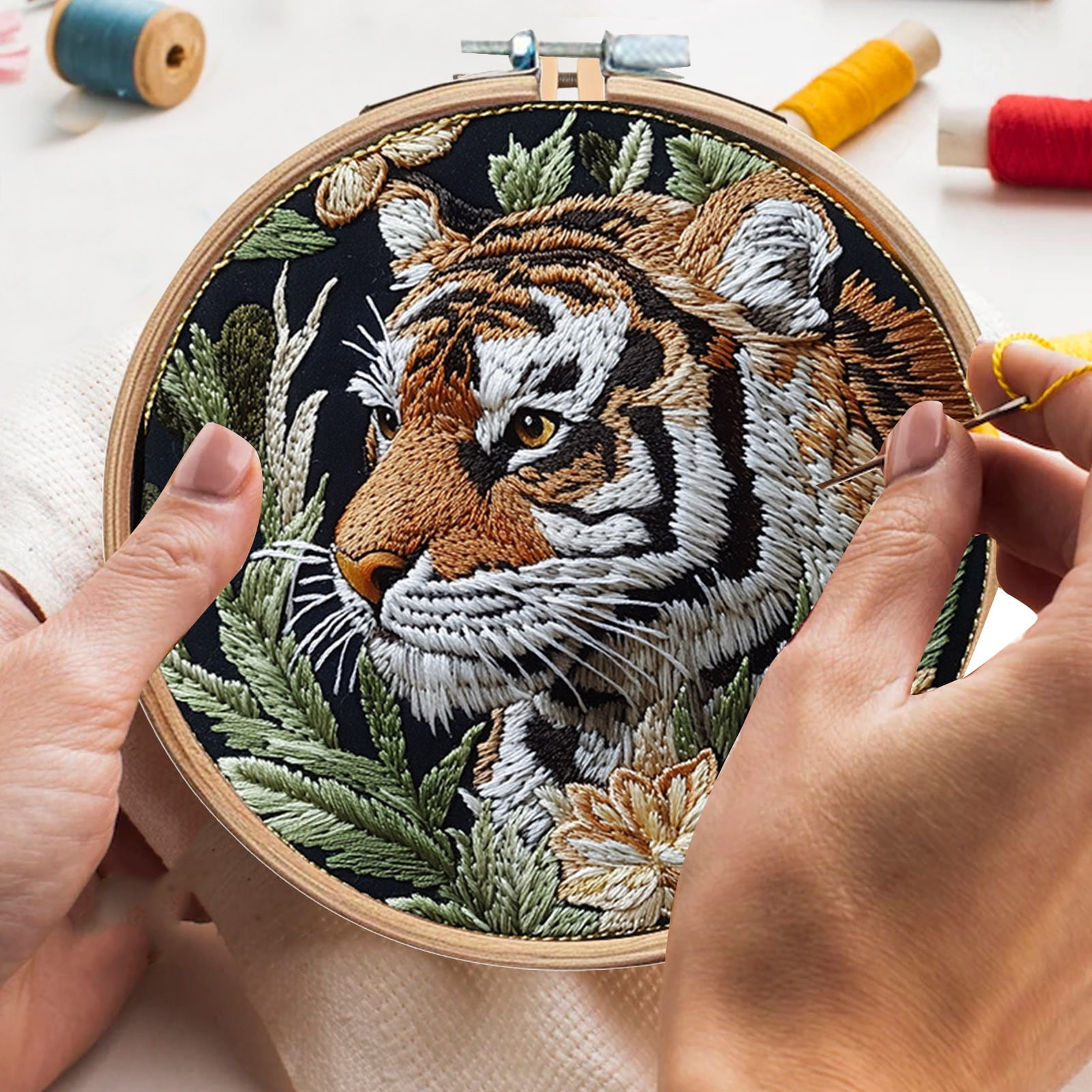 DIY Punch Needle Kits for Beginners Turtle with Hoop Embroidery Punch ...