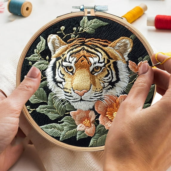 DIY Punch Needle Kits for Beginners Turtle with Hoop Embroidery Punch ...