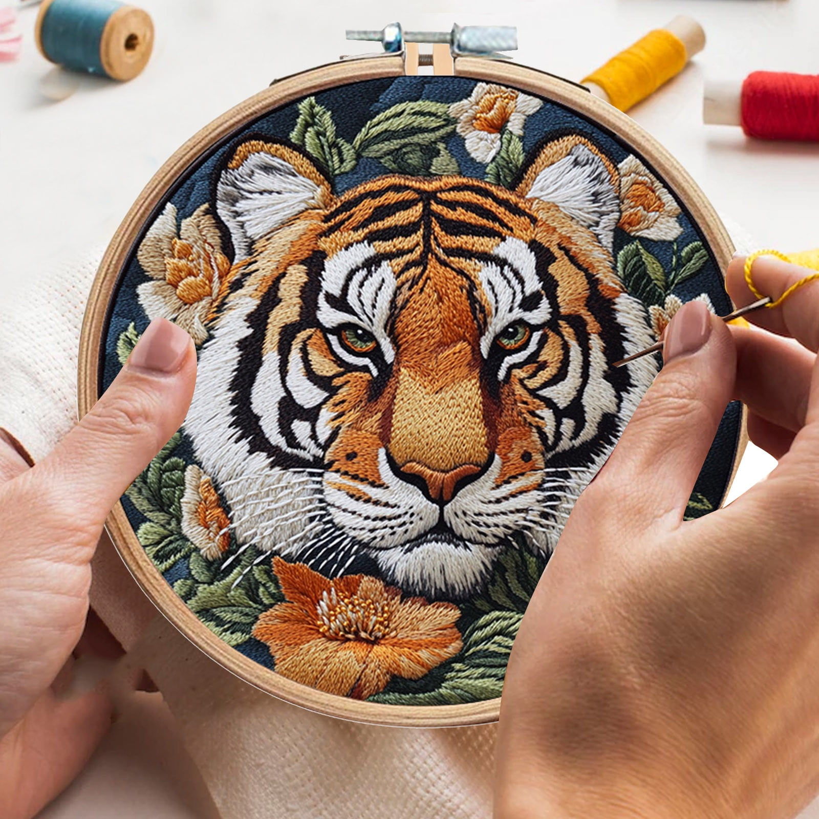 DIY Punch Needle Kits for Beginners Turtle with Hoop Embroidery Punch ...