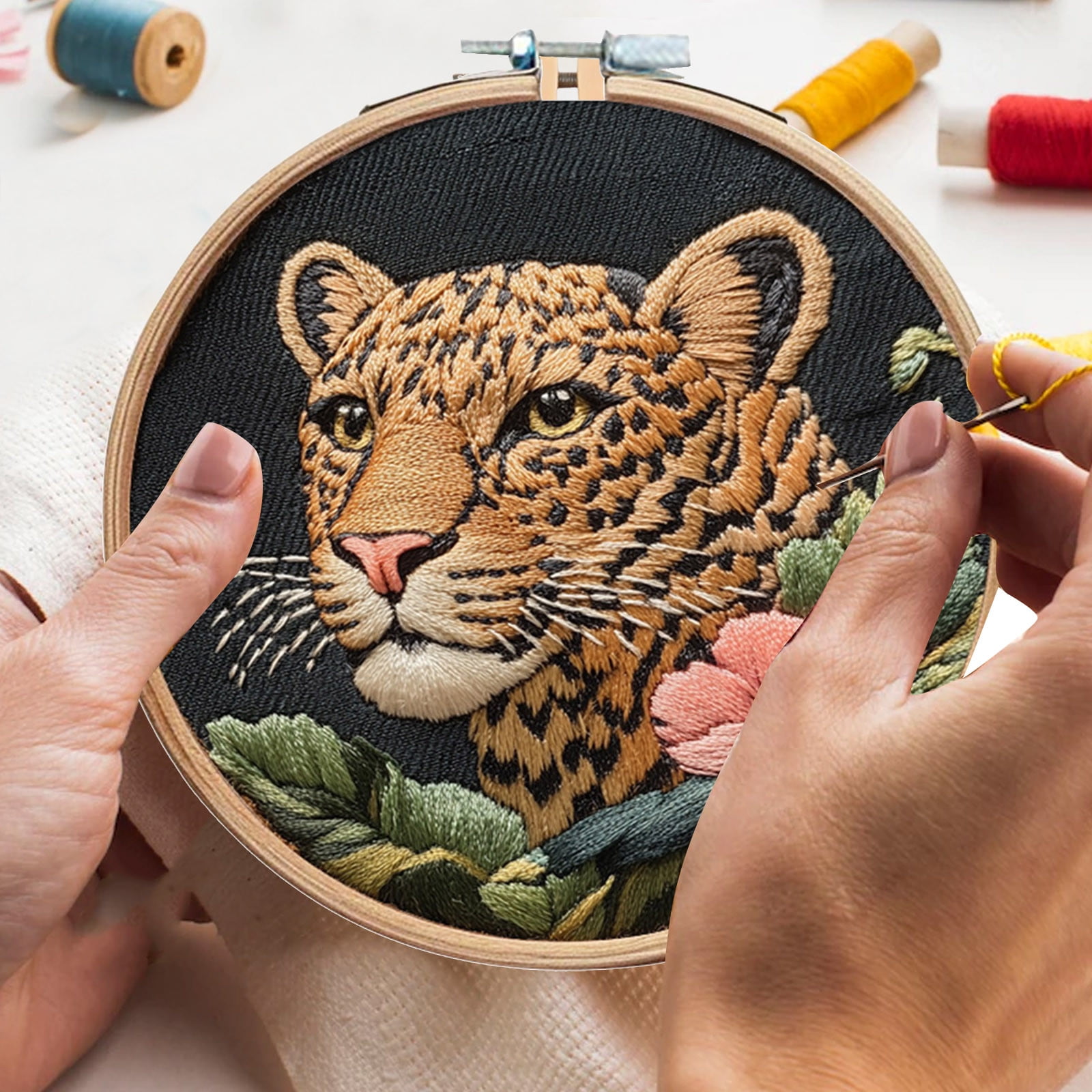 DIY Punch Needle Kits for Beginners Turtle with Hoop Embroidery Punch ...