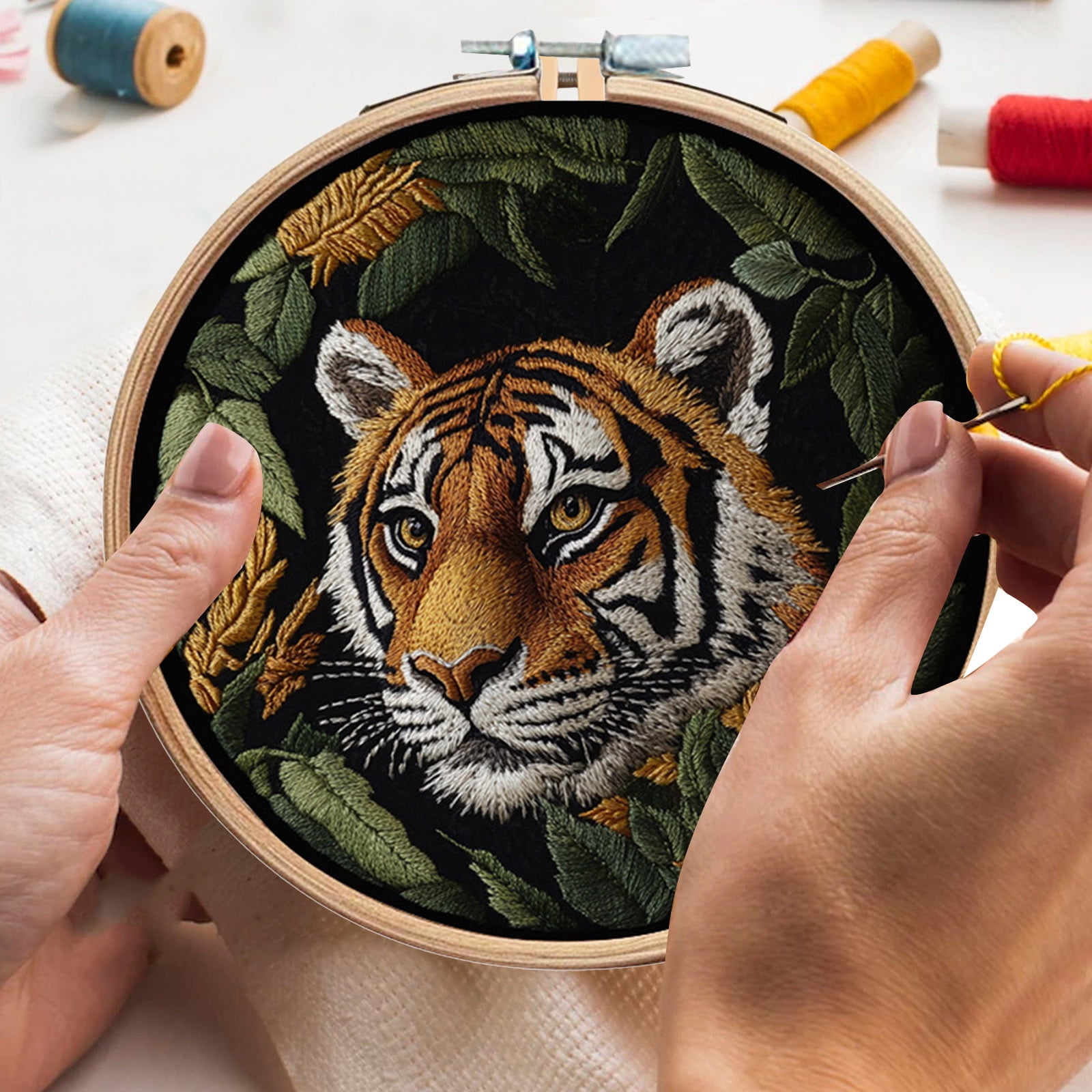 DIY Punch Needle Kits for Beginners Turtle with Hoop Embroidery Punch ...