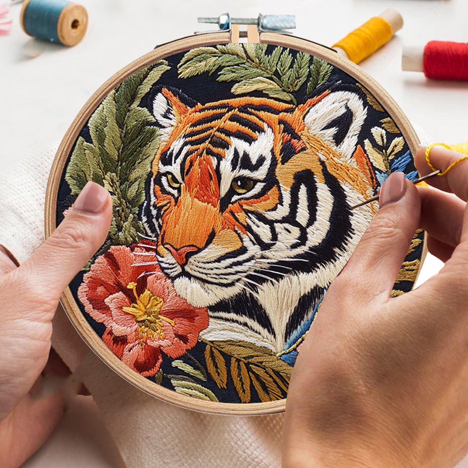 DIY Punch Needle Kits for Beginners Turtle with Hoop Embroidery Punch ...