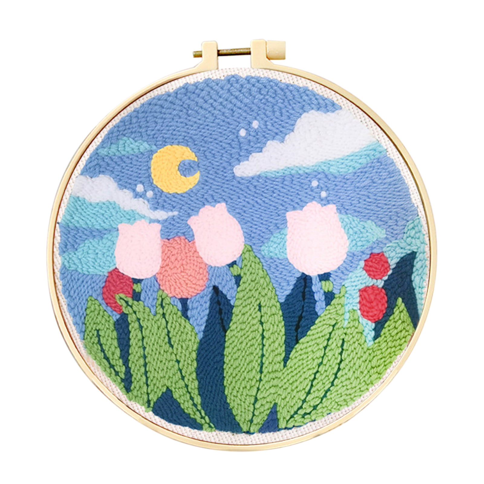 DIY Punch Stitch Kit for Beginners Cartoon Pattern with Punch Needle ...