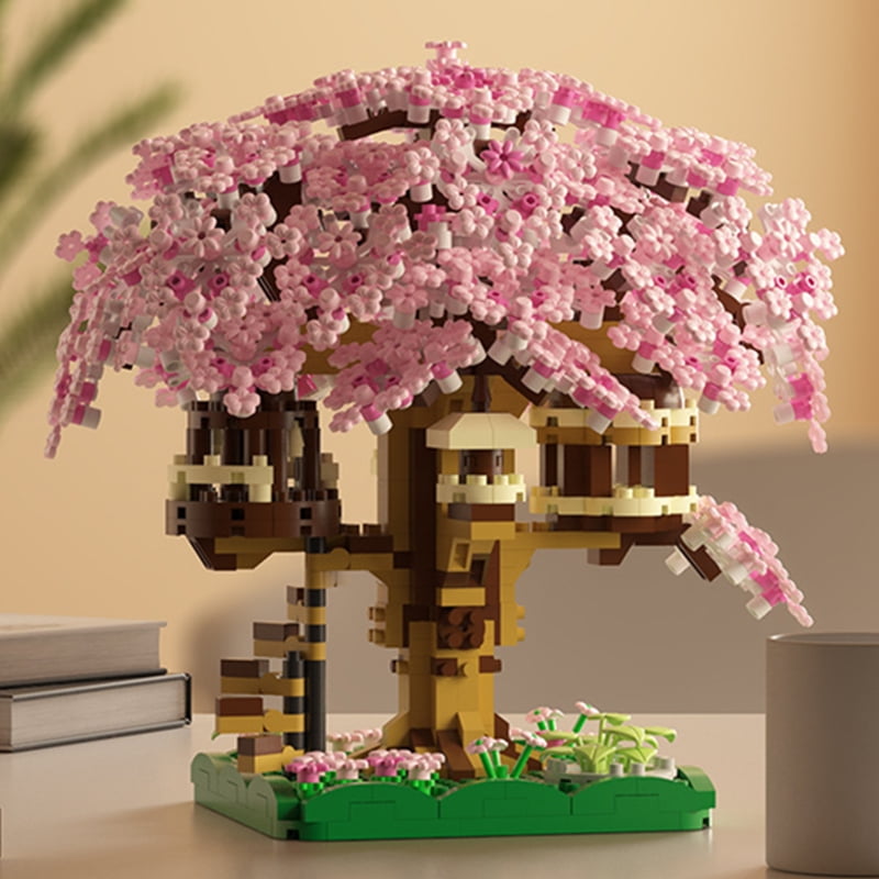 DIY Purple Romantic Cherry Blossom Flower Pink Tree House Train ...