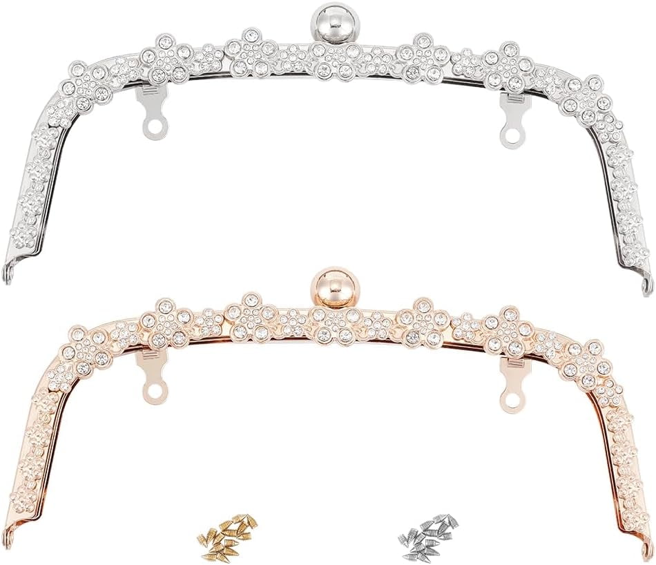 Purse Frame Bag Kiss Clasp Lock 2pcs Metal Arch Frame Coin Purse Tow ...