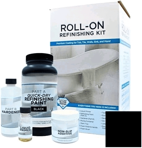 DIY Quick Dry Black Bathtub & Tile Refinishing Kit /Non-Slip Protection ...
