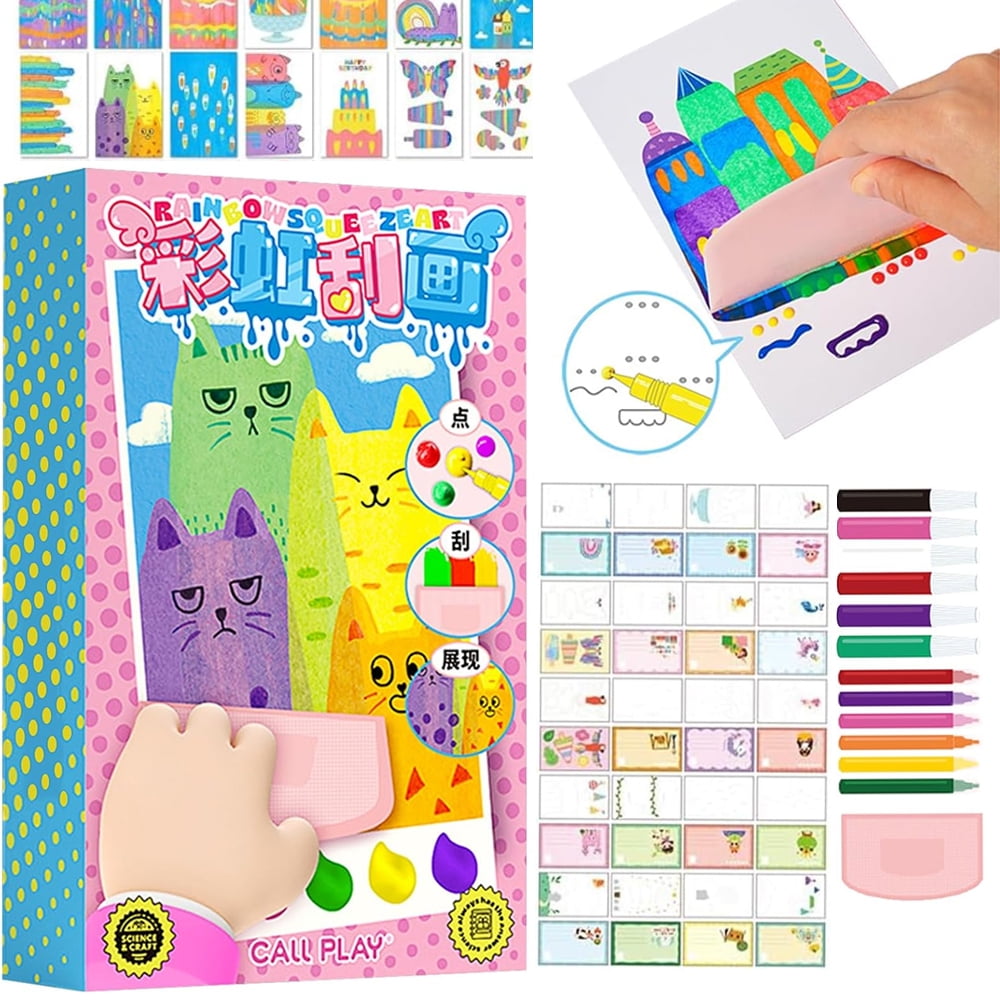 DIY Rainbow Scratch Painting, DIY Rainbow Scratch Art, Scratches Art ...