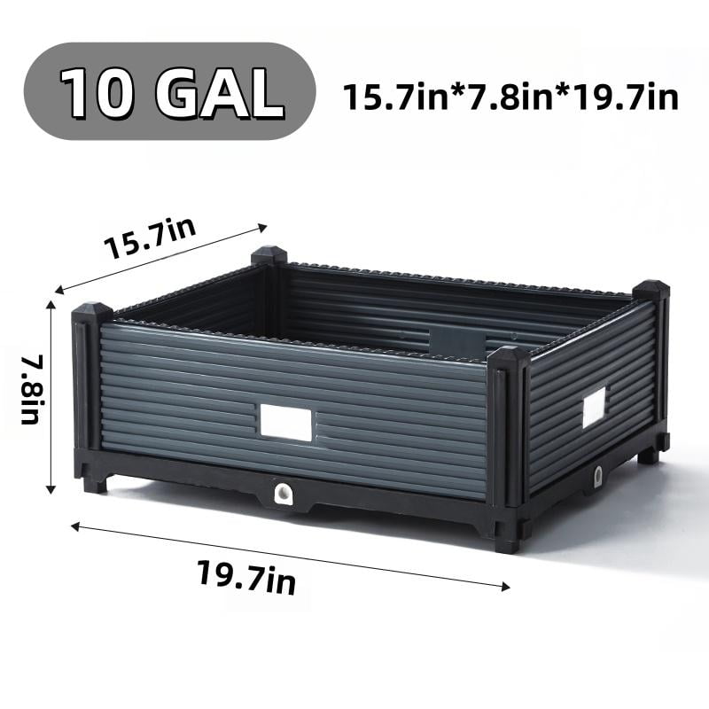 DIY Raised Garden Bed Weatherproof Stackable Planter Box for Flowers Herbs Vegetables UV ...