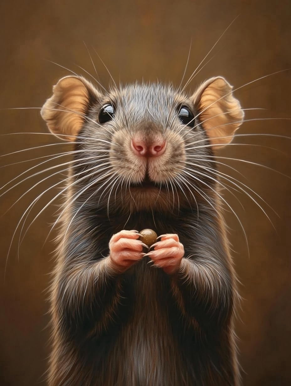 DIY Rat Diamond Painting 12x16 Inch, Full Round Drill Kits Mosaic Art ...