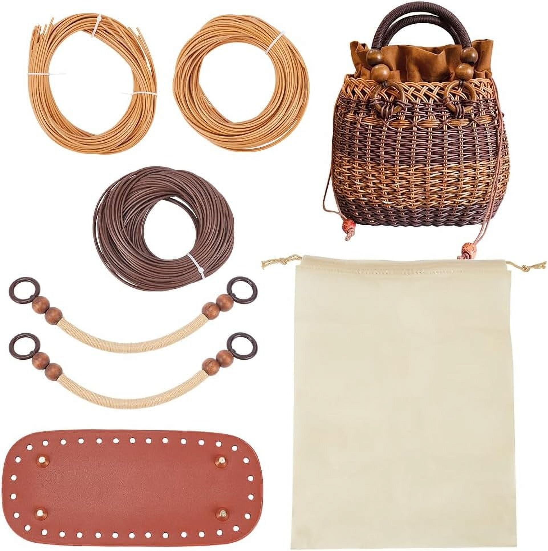 DIY Rattan Woven Handbag Making Kit DIY Women Summer Beach Bag Making ...