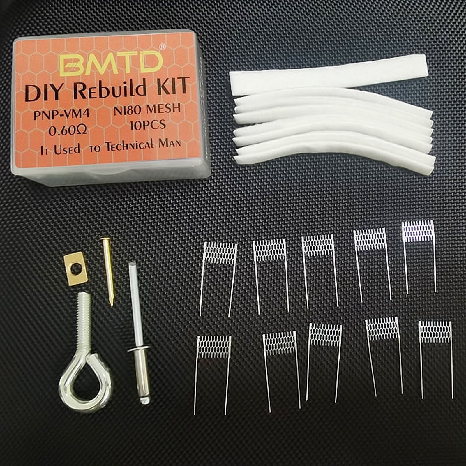 DIY Rebuilt Kit, Flexible Repair Parts, 10pcs NI80 Mesh Coil + 10pcs ...