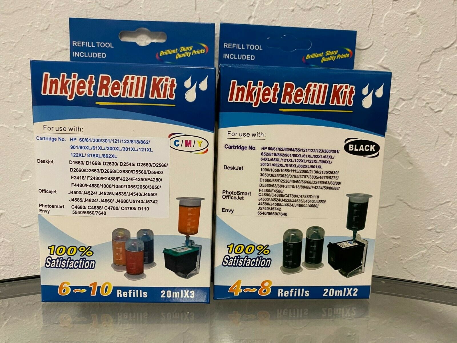 DIY Refill kit Box for H P 60/61/62/63/64/65/XL Cartridges - Walmart.com