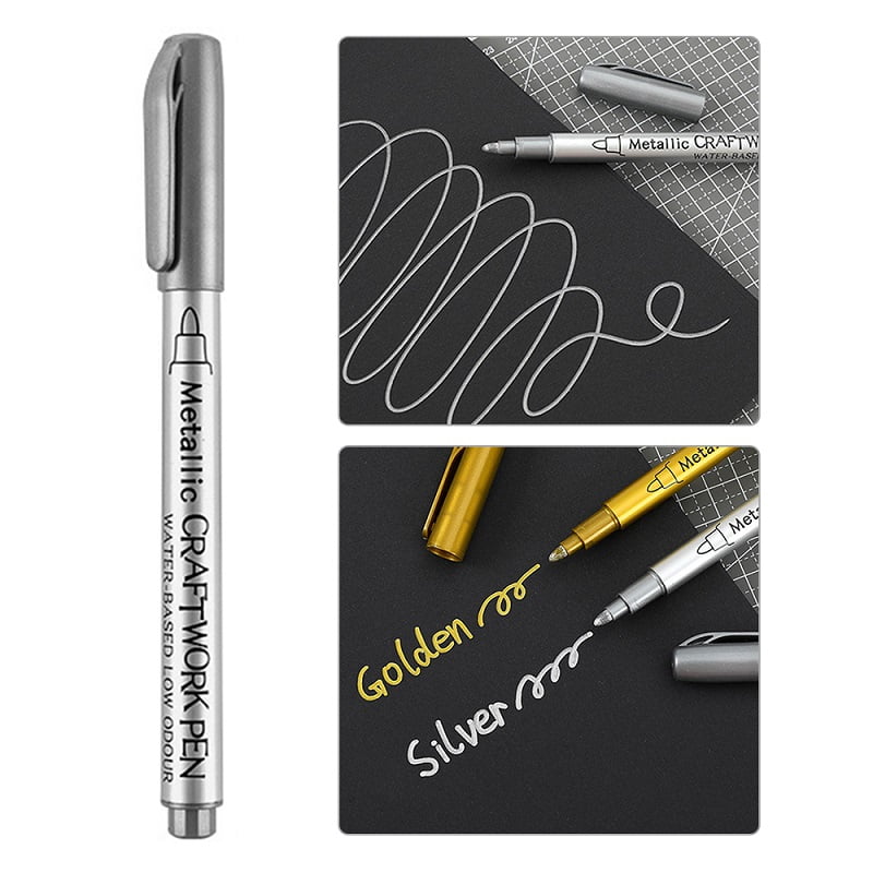 DIY Reflective Art Marker Paint Pen Silver Mirror Chrome Alcohol Paint ...