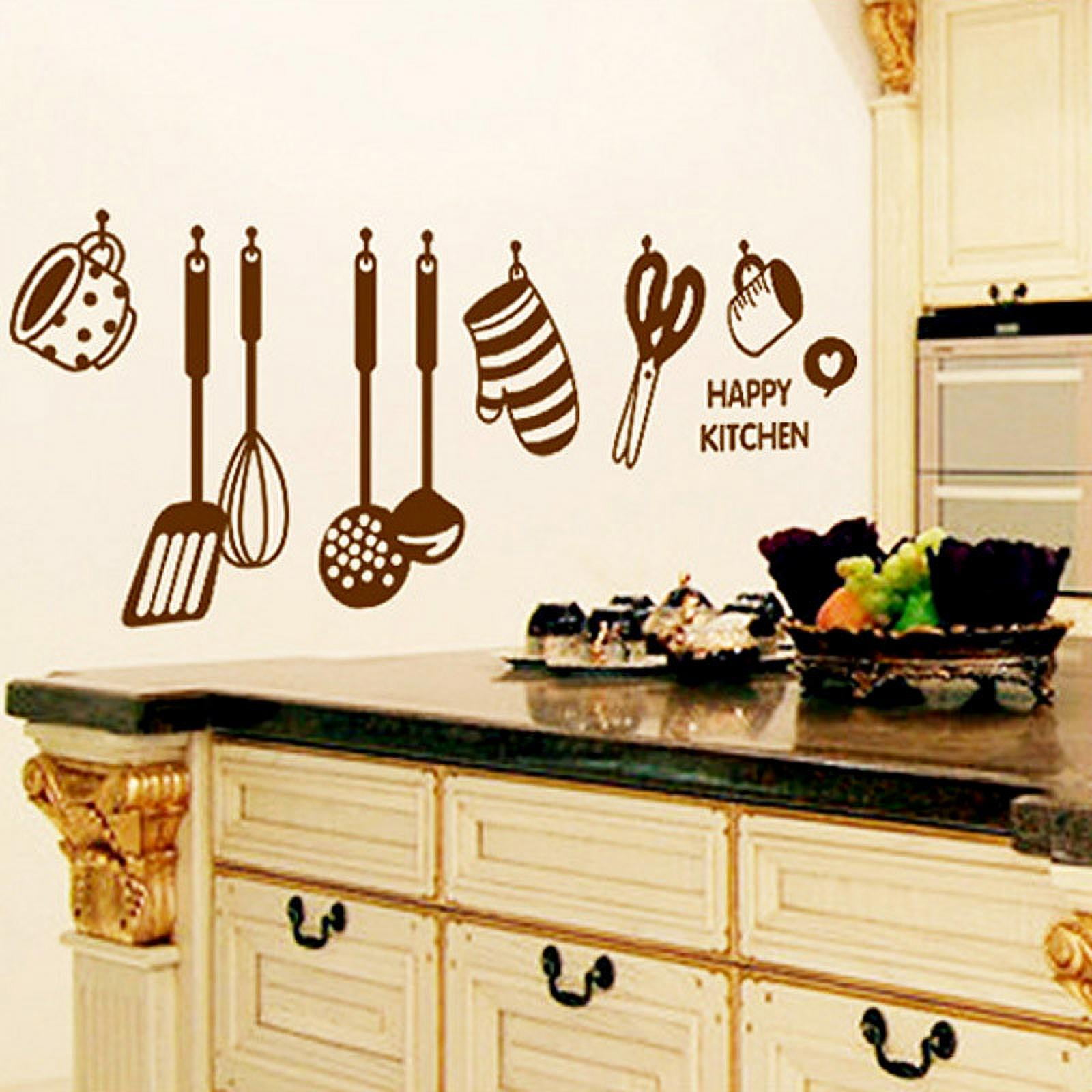 DIY Removable Happy Kitchen Wall Decal Home Decor Wall Stickers New ...