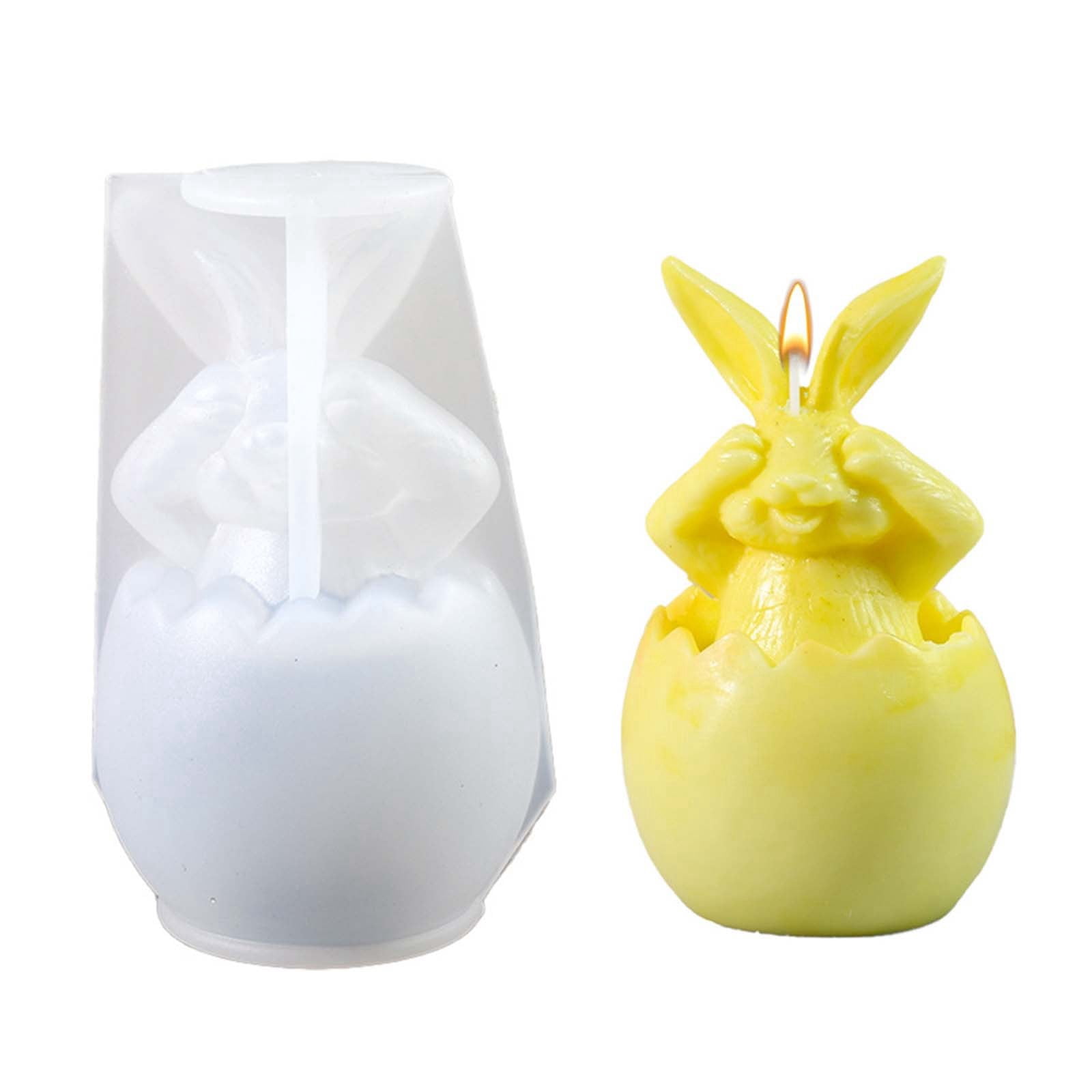 DIY Resin 3D Easter Bunny Silicone - for Candle Decorations, Food-grade ...