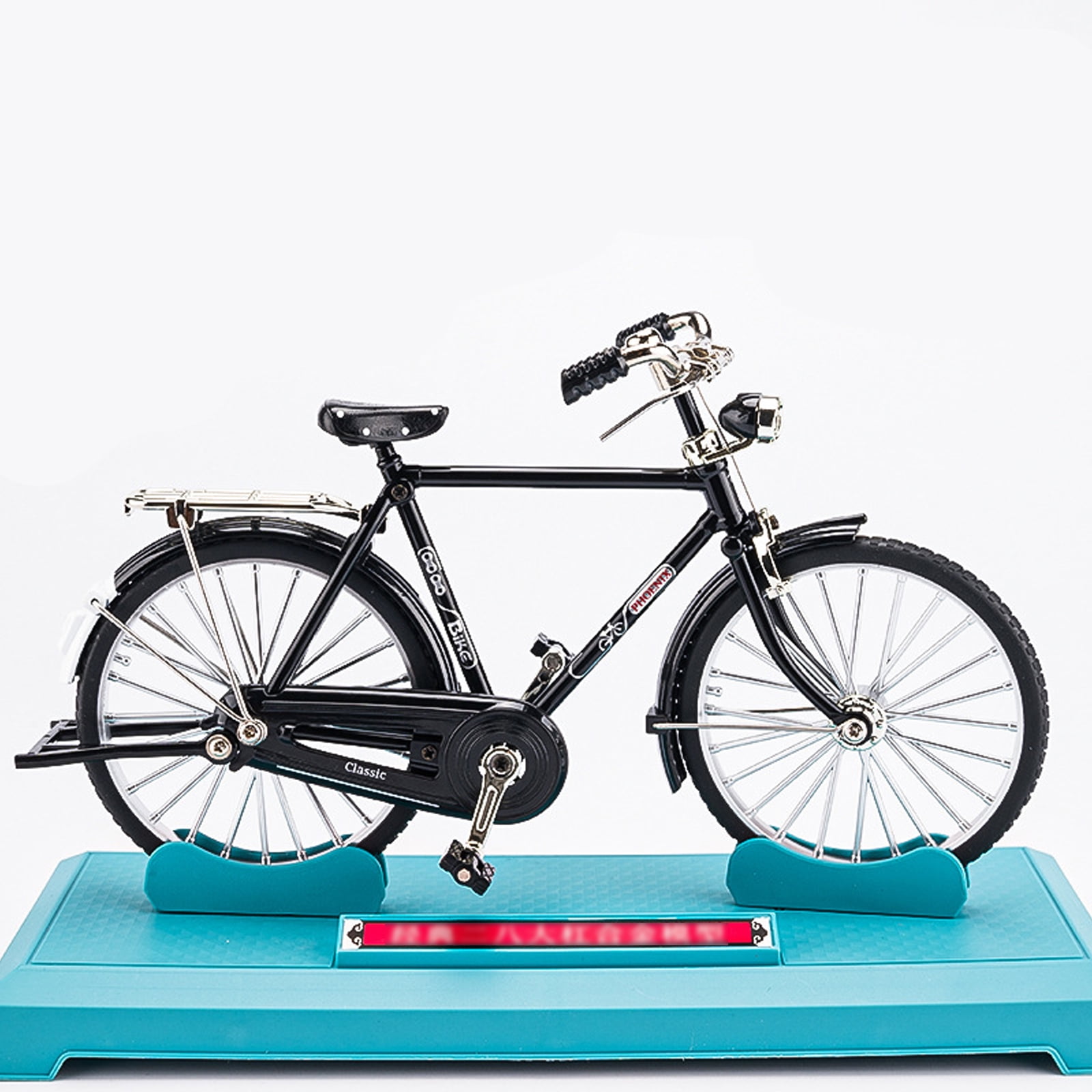 DIY Retro Bicycle Model Ornament for Kids, 1:10 Simulation Mini Bicycle ...