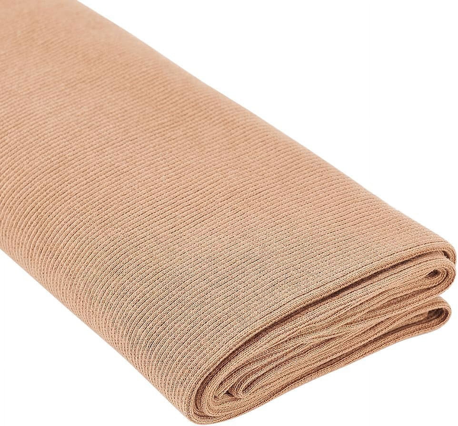 DIY Ribbing Knit Fabric Camel Knitted Rib Stretch Tape Cotton Fabric ...