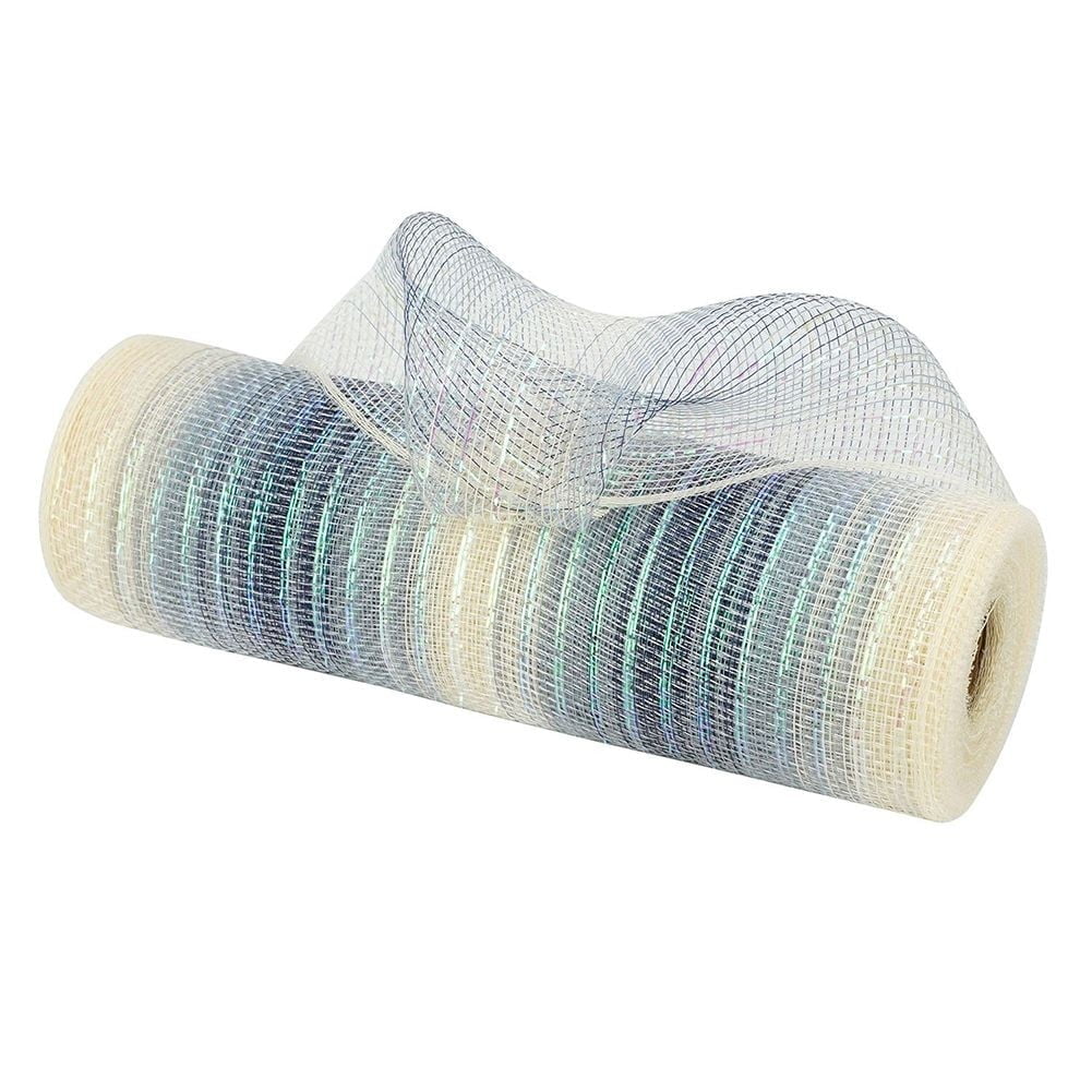 DIY Ribbon Bows Deco Mesh 10 Yards Gold Wire Mesh Ribbons Xmas Gift ...