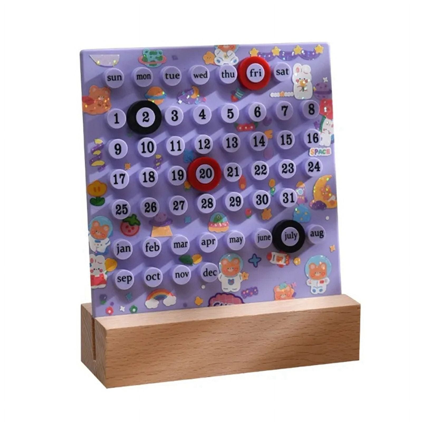 DIY Ring Handmade Desk Calendar, Fashion Calendar DIY Ring Reusable ...
