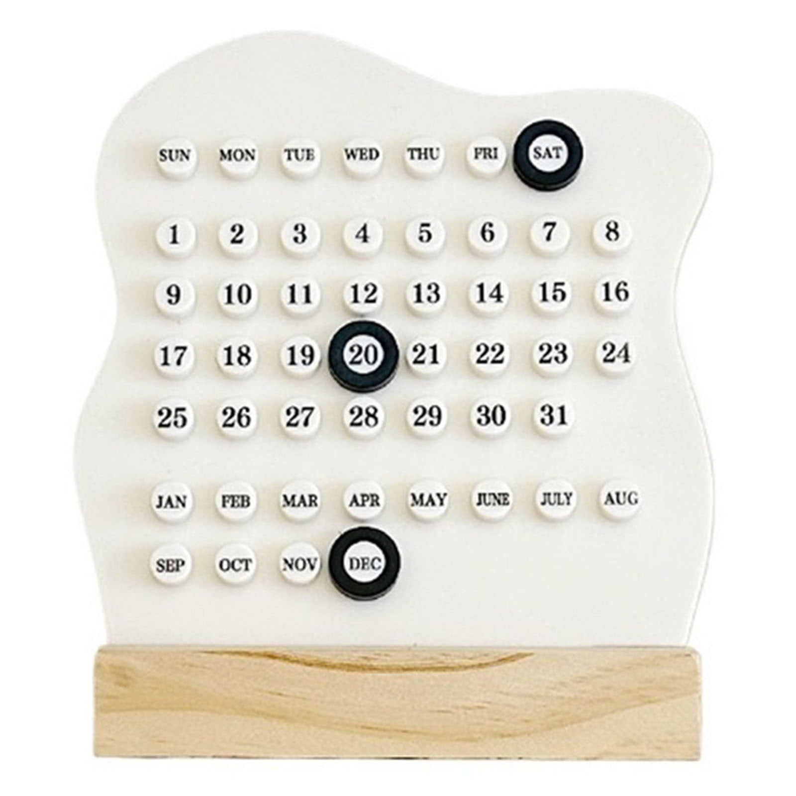 DIY Ring Reusable Handmade Date Record Perpetual Calendar Desk Calendar ...
