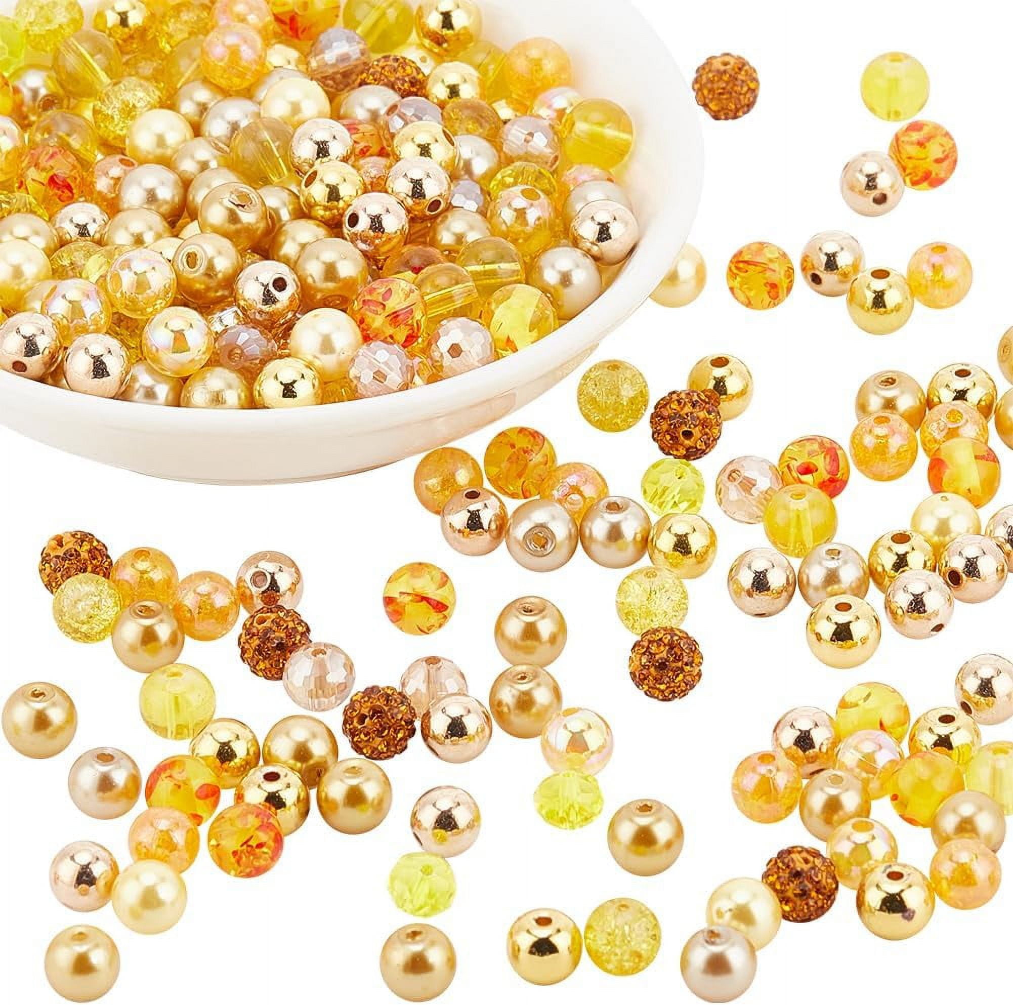 DIY Round Beads Jewelry Making Finding Kit Including Acrylic & Glass ...
