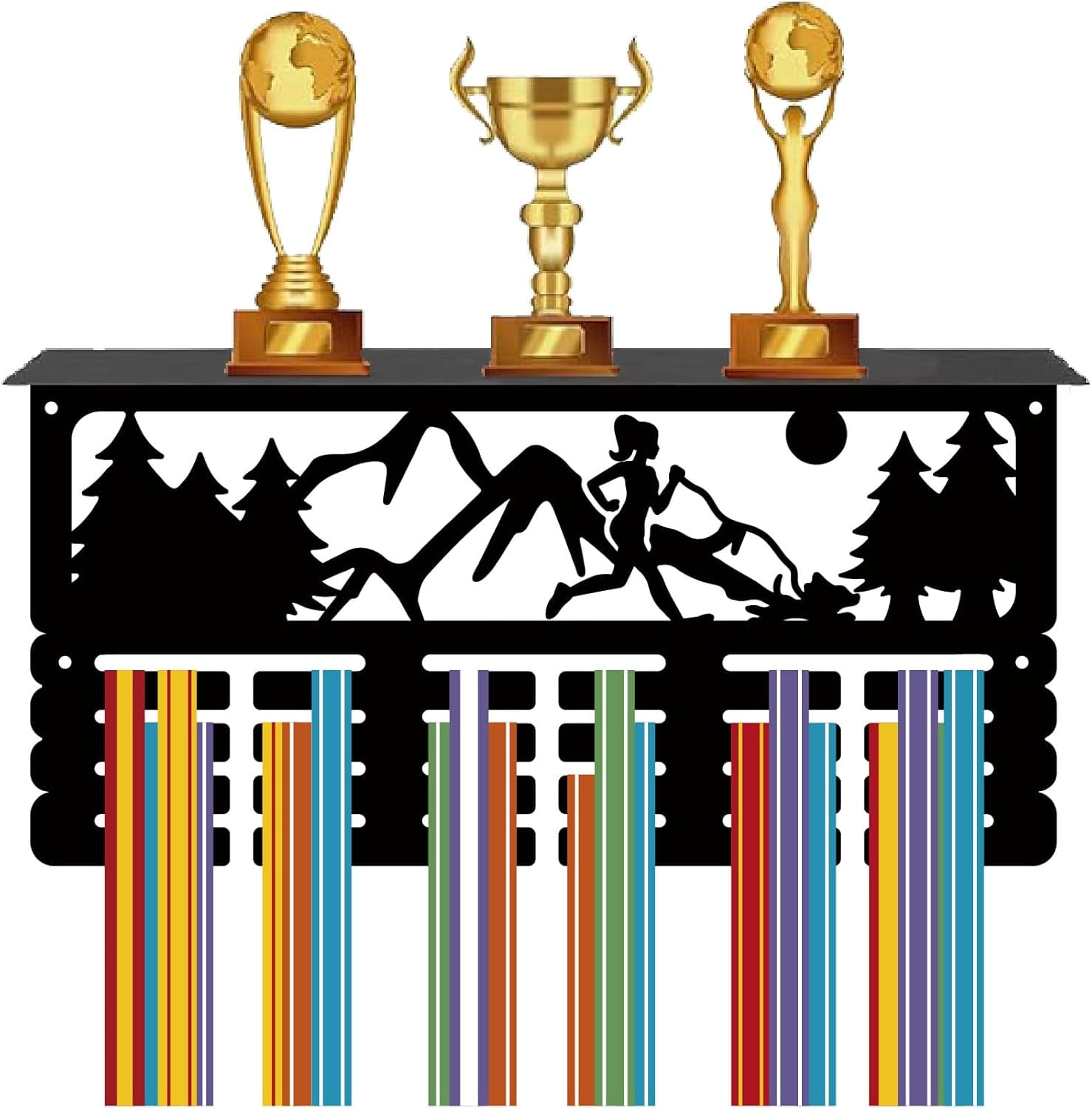 DIY Running Medal Hanger Display Trophy Shelf Marathon Medal Holder ...