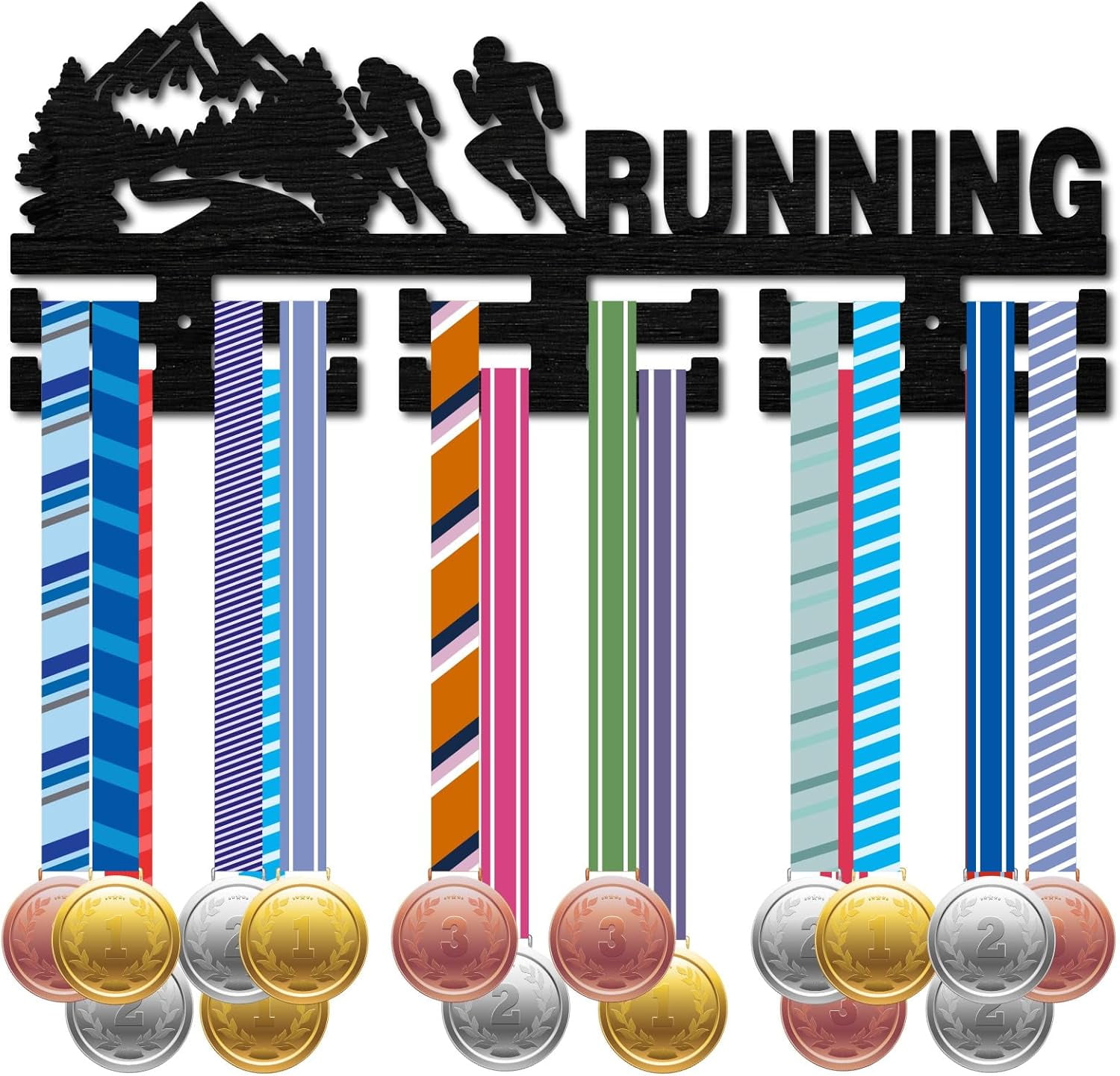 DIY Running Medal Hanger Medals Display Holder Sports Mountain Trees ...
