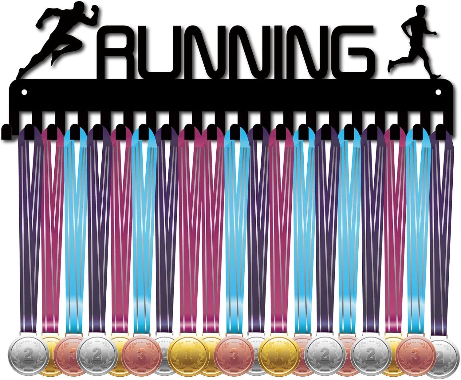 DIY Running Medal Holder Display Hanger Rack Sports Metal Wall Mount ...