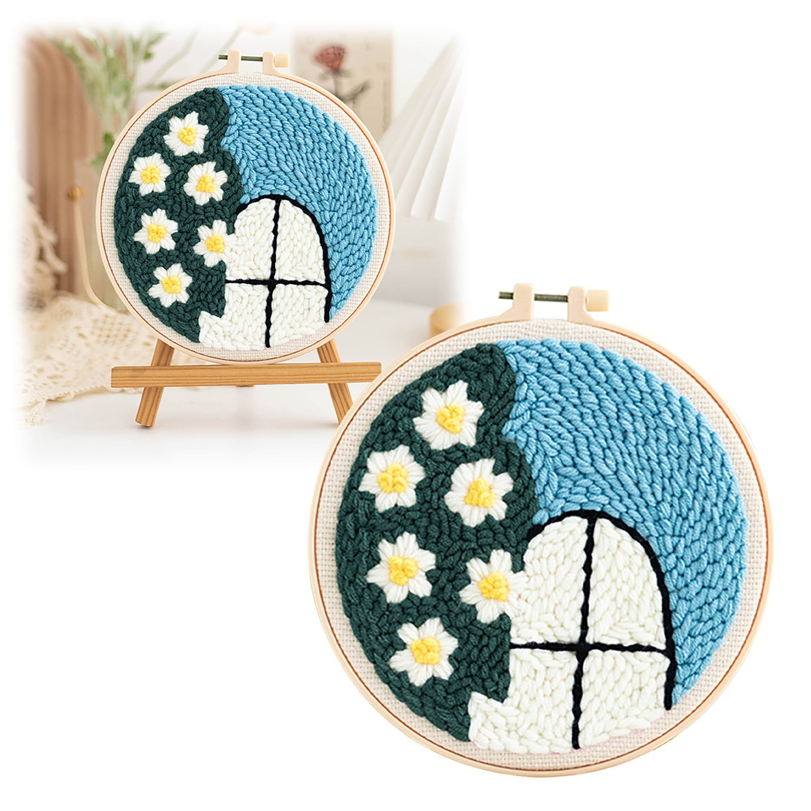 DIY Russian wool poke embroidery material package by hand Punch Needle ...