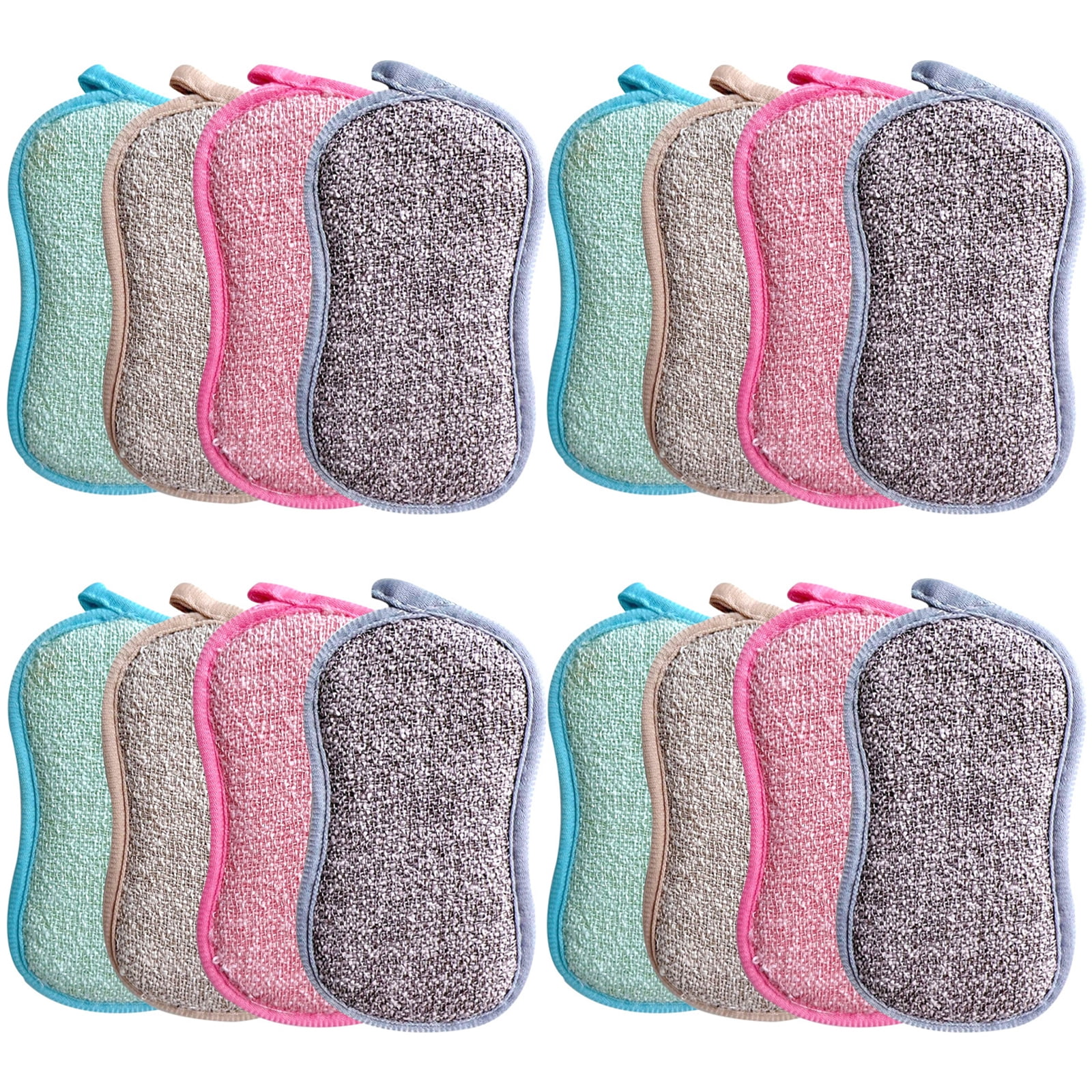DIY.STORE 16 Pack Multi-Purpose Scrub Sponges for Kitchen, Non-Scratch ...