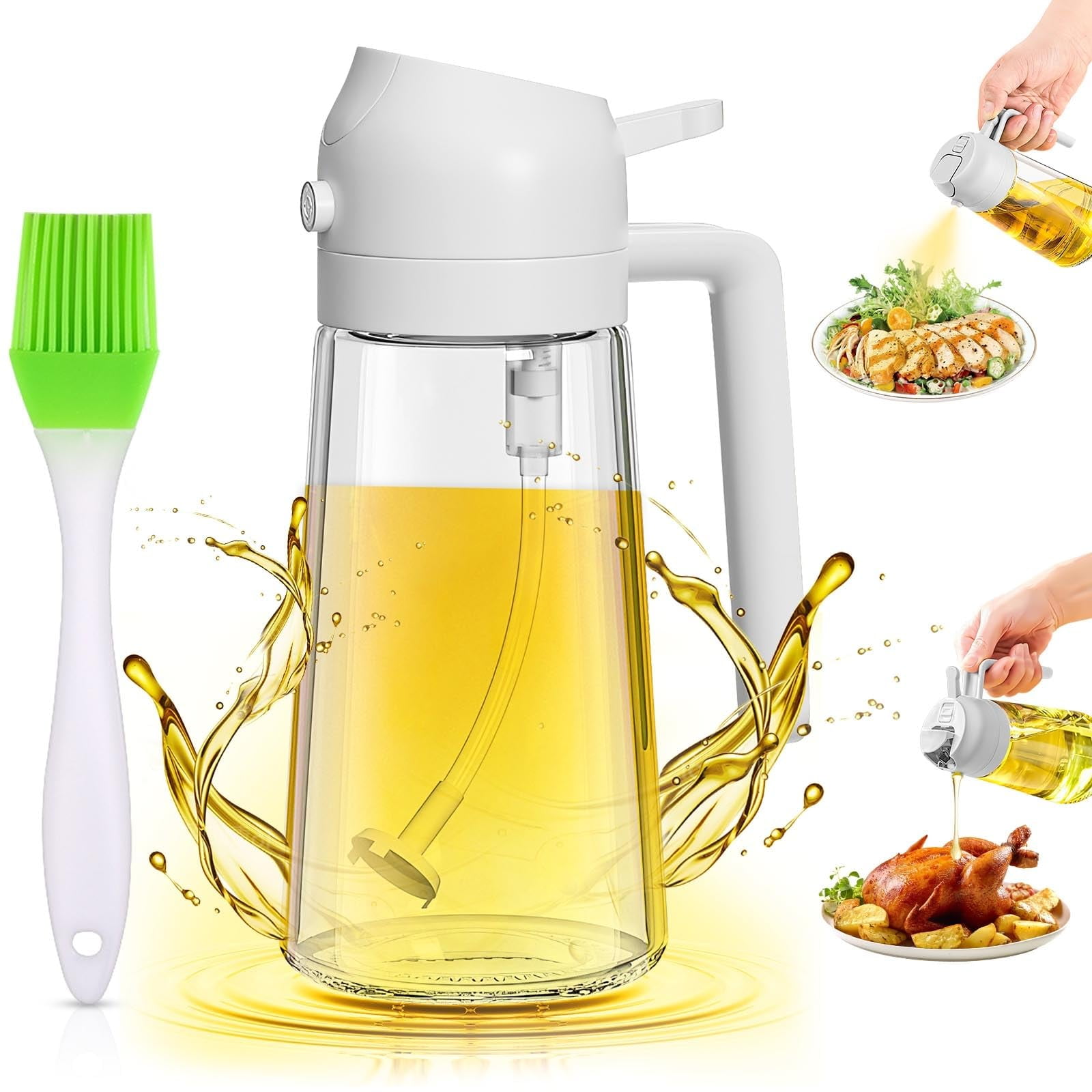 DIY.STORE 2 in 1 Oil Dispenser and Oil Sprayer for Cooking, Oil ...