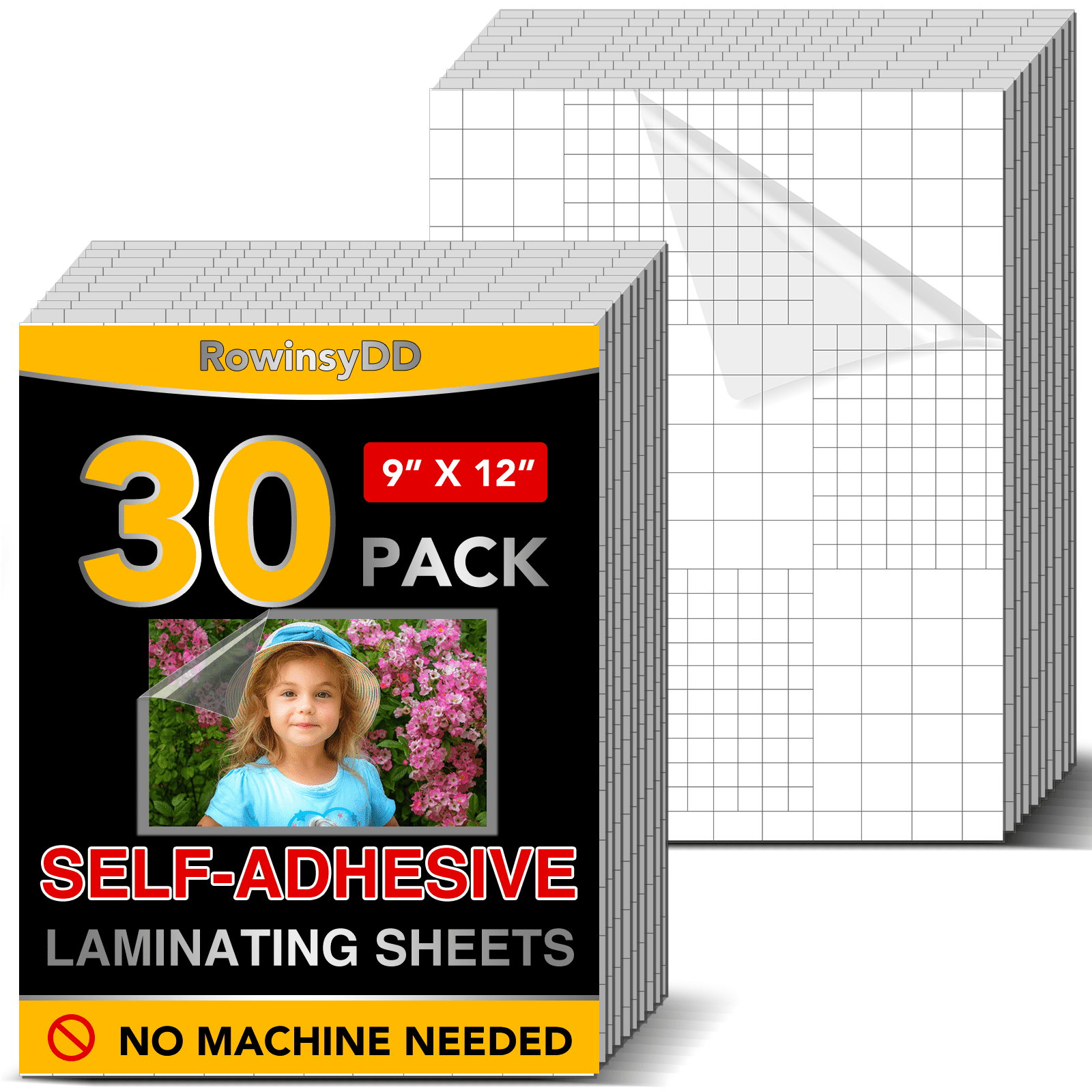DIY.STORE 20 PCS 9x12 in Self-Adhesive Laminating Sheets, No Heat ...