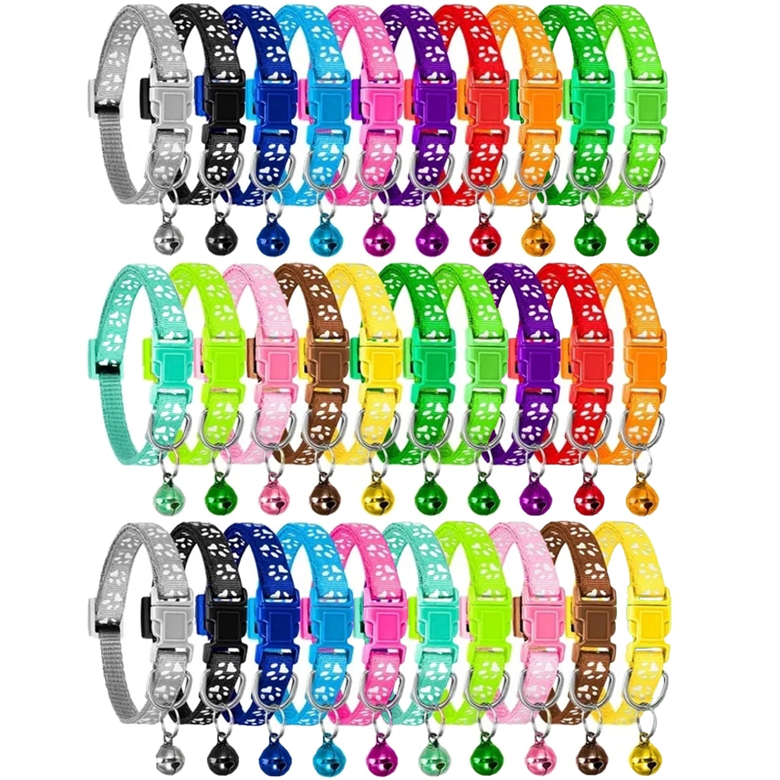 DIYMAG 30 Pack Puppy Collars for Litter, Adjustable Puppy ID Collars ...