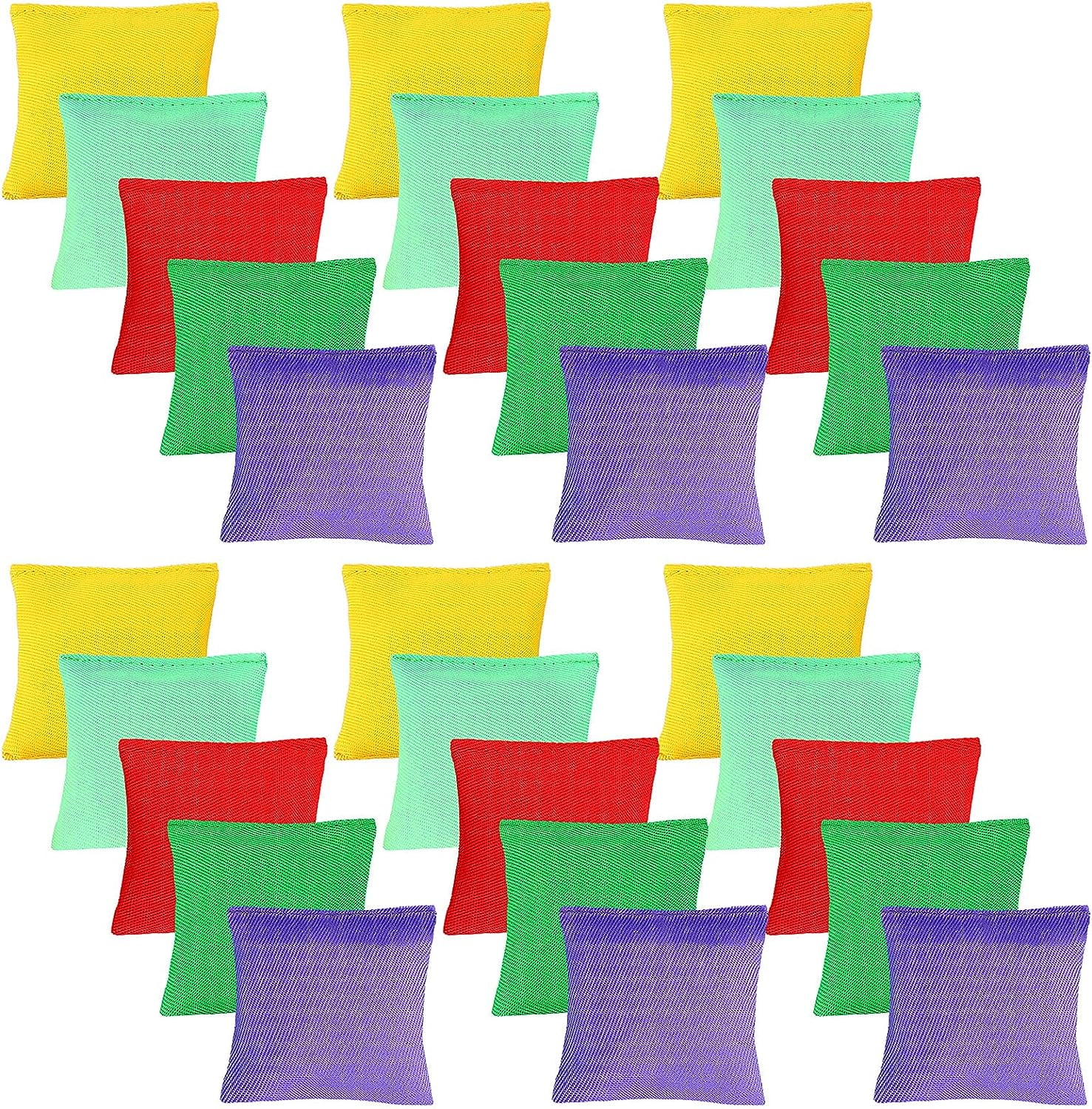 DIY.STORE 30 Pcs Small Bean Bags, Bulk Mini Colorful Cornhole Nylon ...