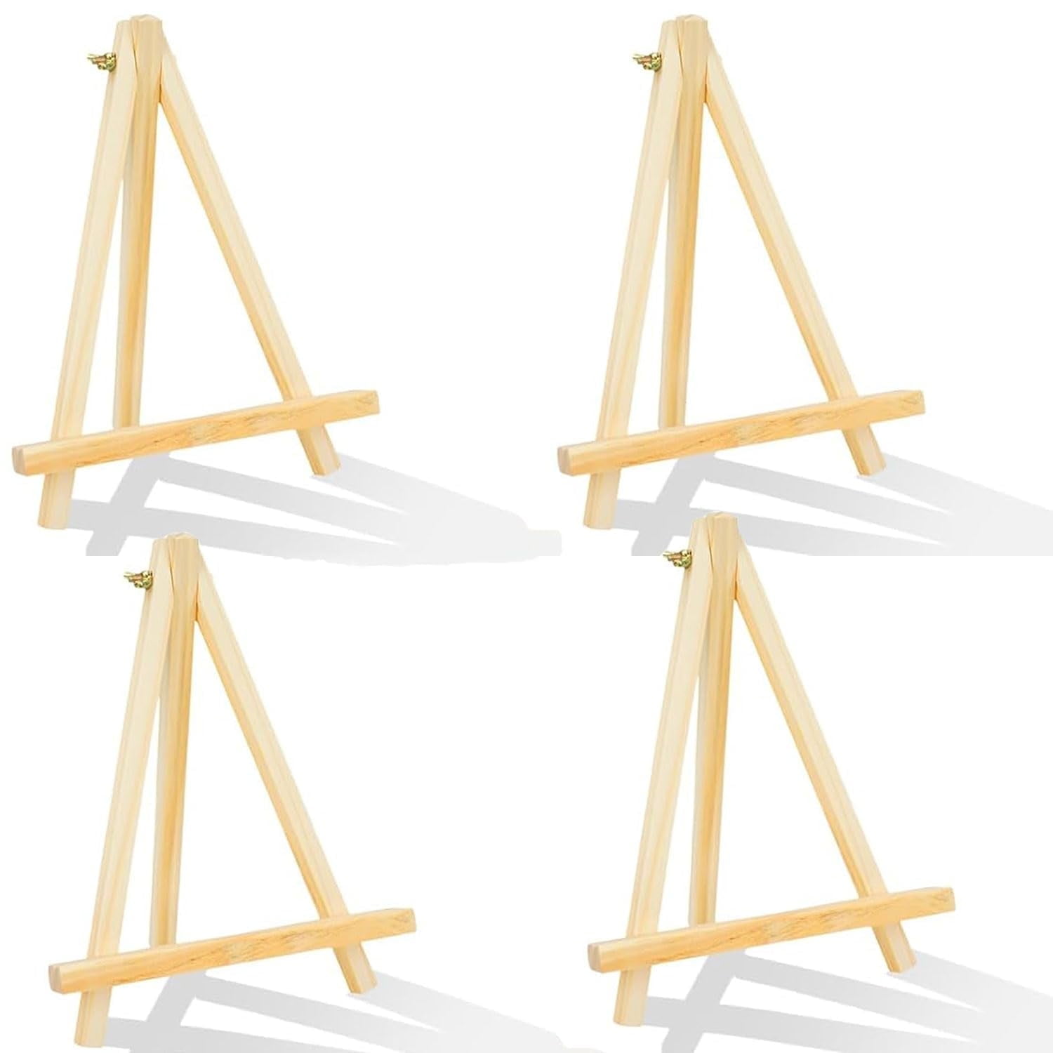 DIYMAG 4 Pack 9 Inch Wood Easels, Easel Stand for Painting Canvases ...