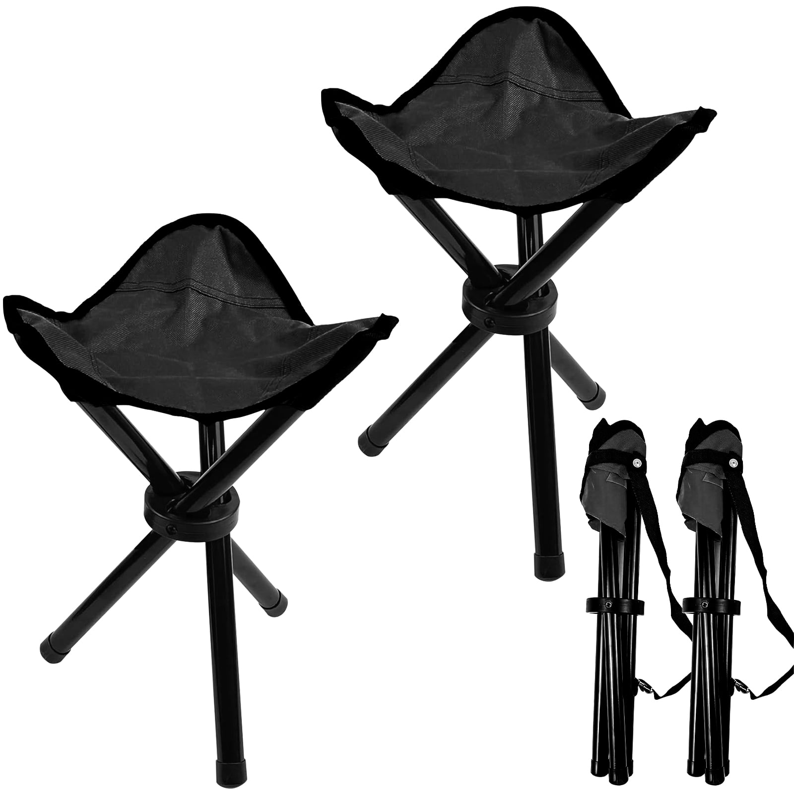 DIY.STORE 2 Pack Folding Tripod Stool, Portable Chair for Camping ...
