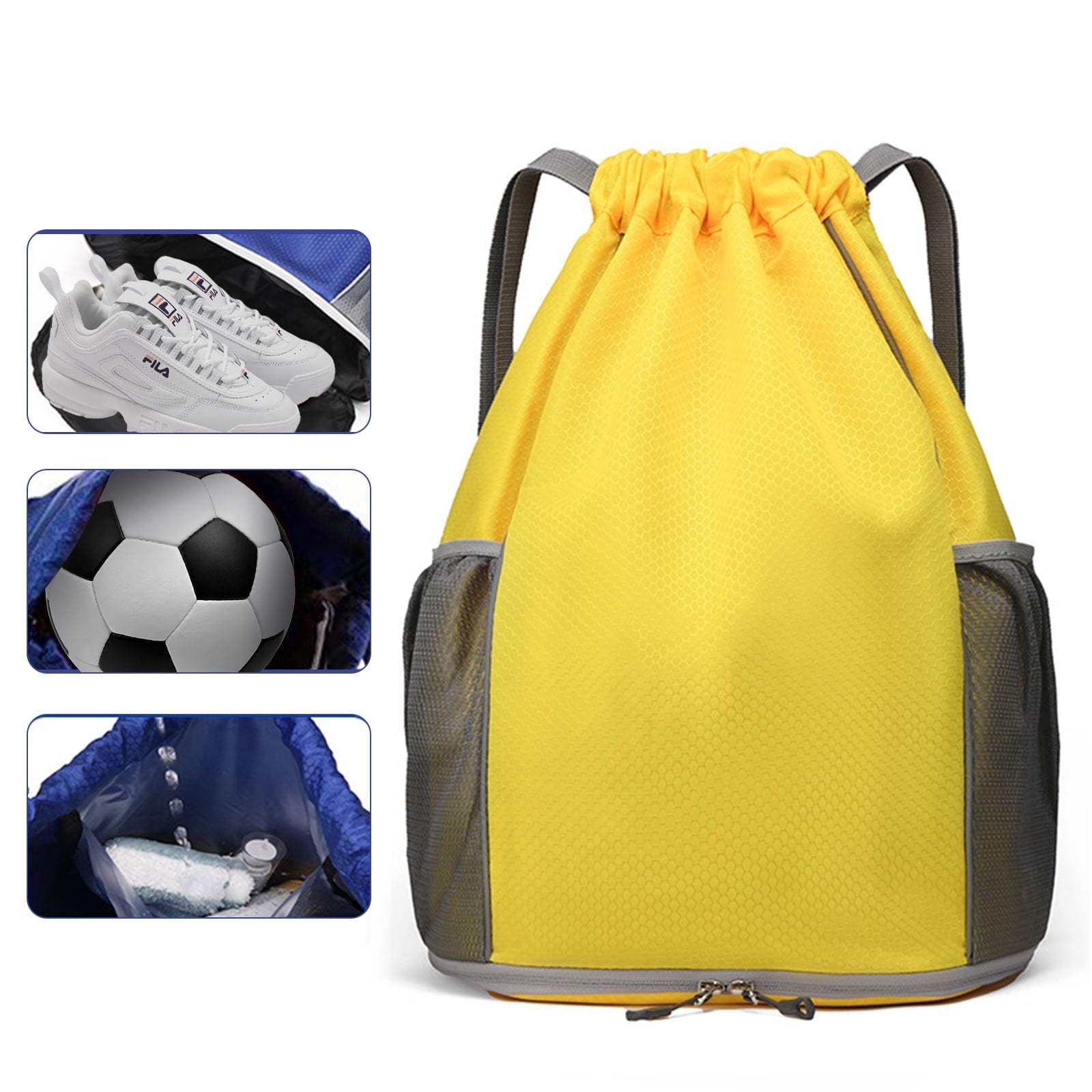 DIY.STORE Soccer Backpack, Waterproof Drawstring Backpack, Pull String ...
